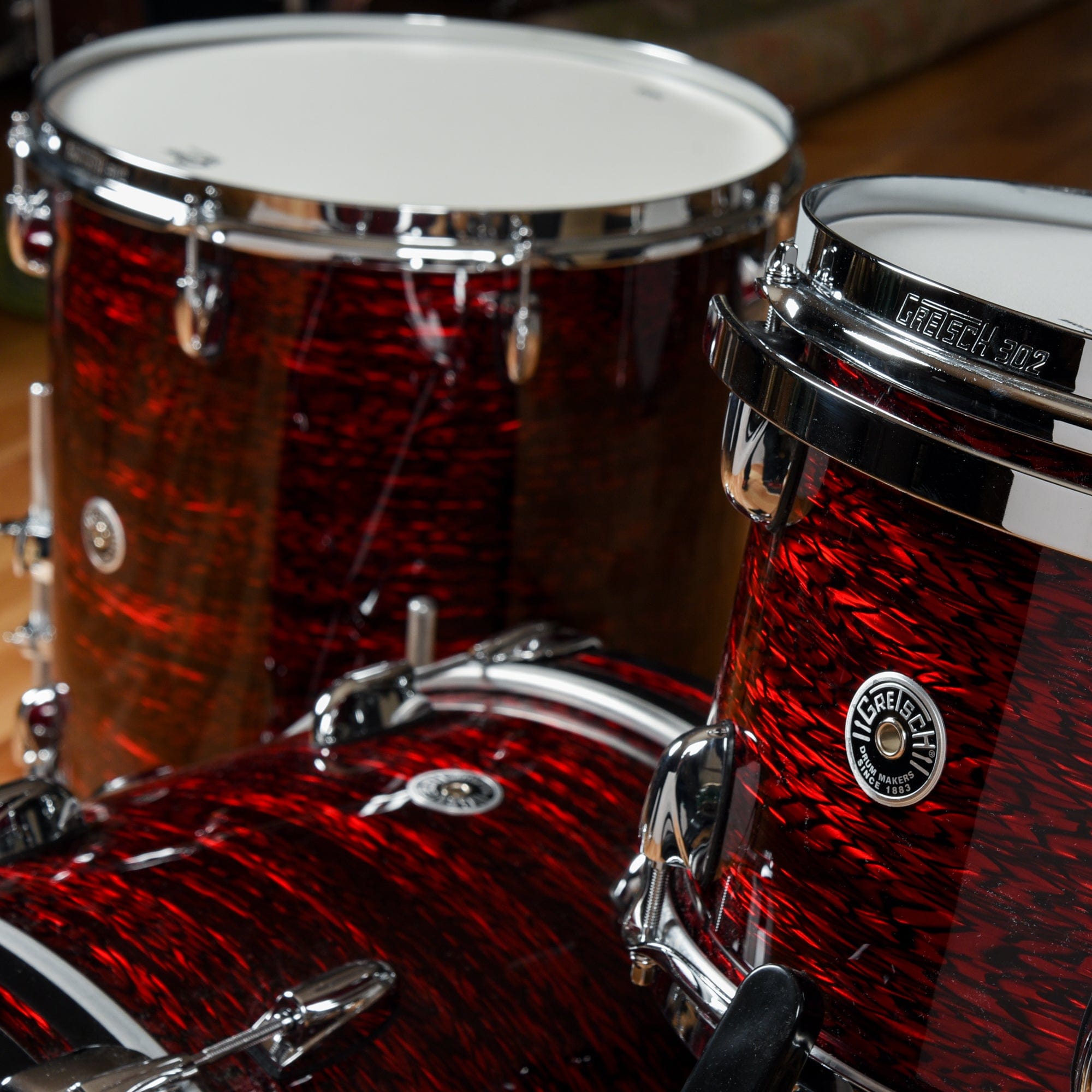 Gretsch Brooklyn 13/16/22 3pc. Drum Kit Red Silk Onyx – Chicago Music ...