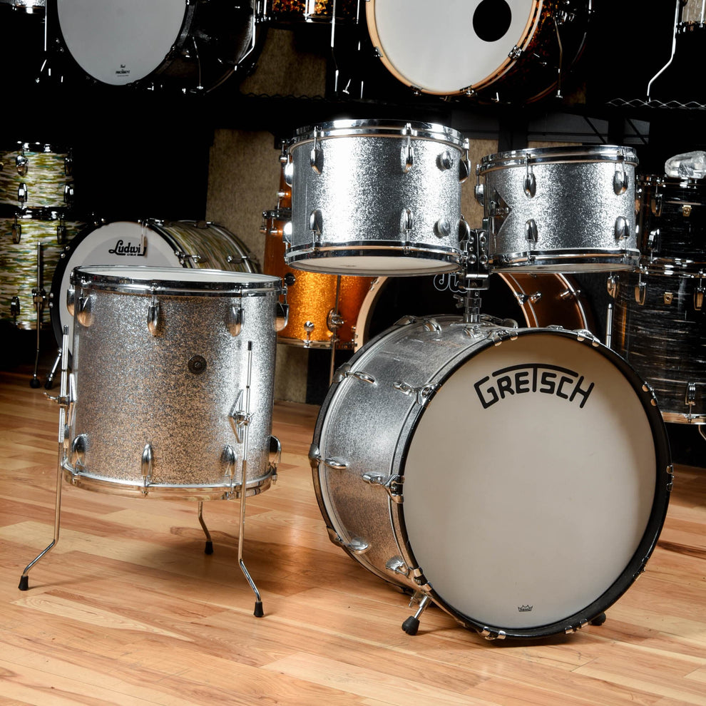 Gretsch Drums Rock n Roll Outfit 12/13/16/22 Silver Sparkle 1960s ...