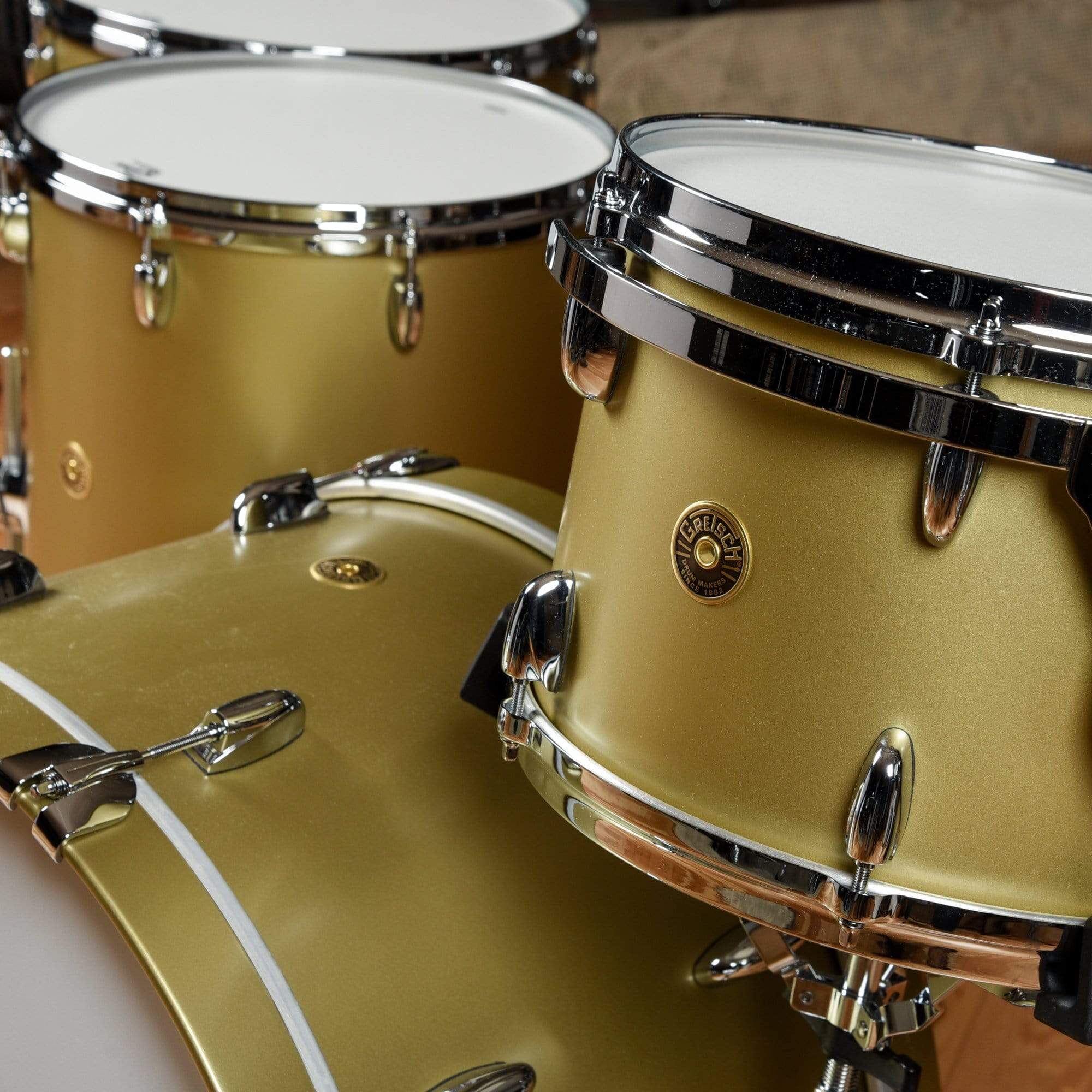 Gretsch USA Custom 13/16/18/24 4pc. Drum Kit Gold Mist Satin – Chicago ...