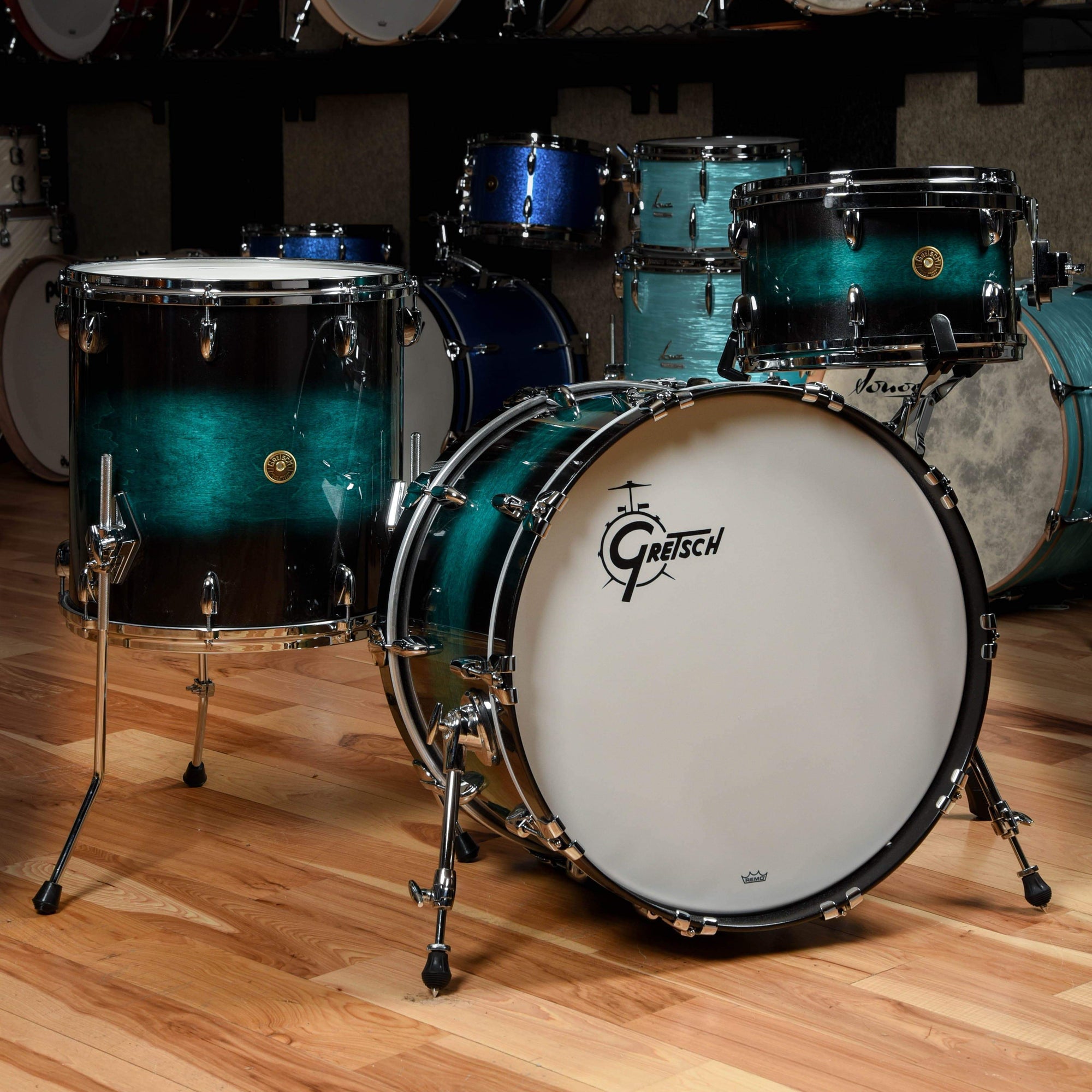 Gretsch USA Custom 13/16/22 3pc. Drum Kit Caribbean Twilight Gloss ...