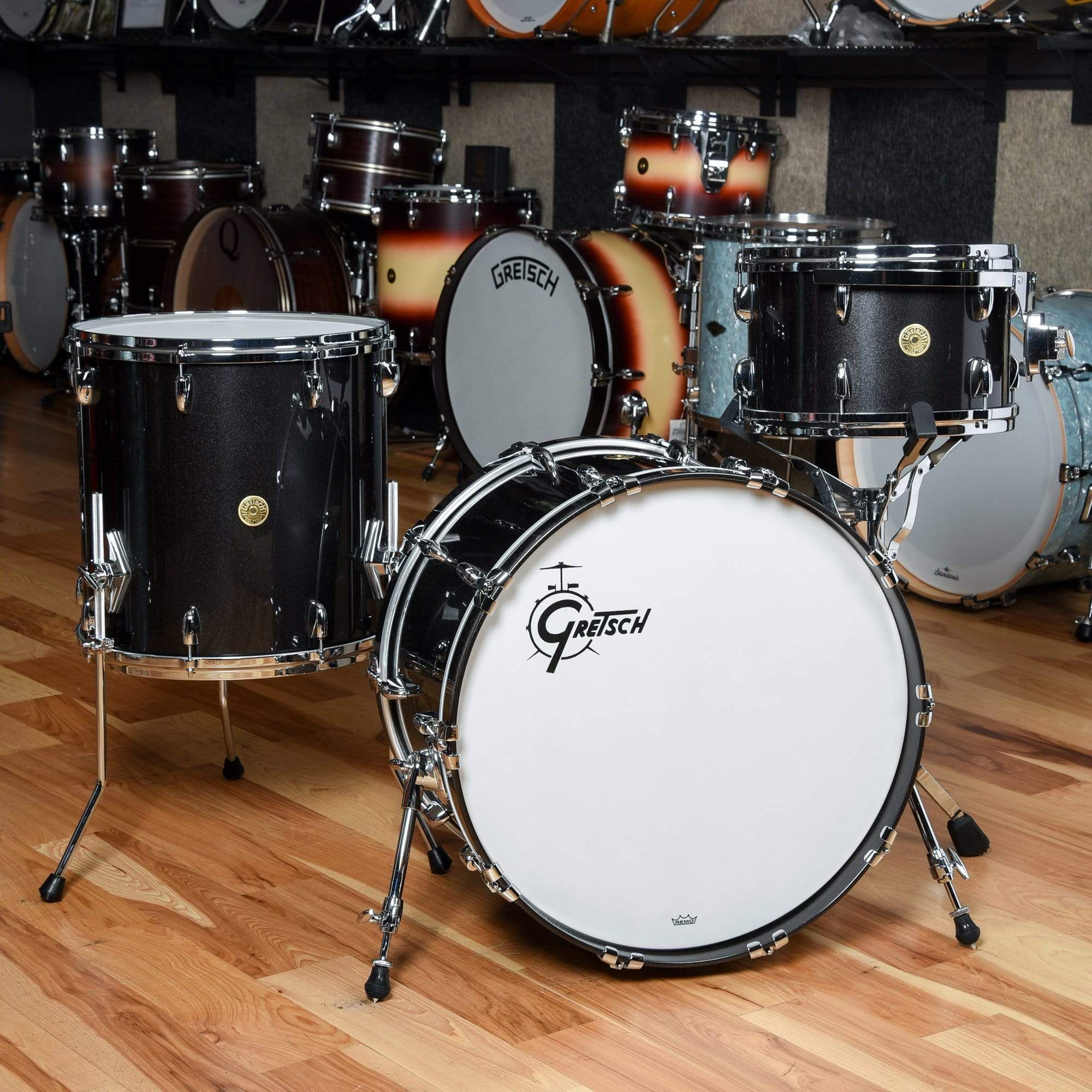 Gretsch USA Custom 13/16/22 3pc. Drum Kit Gloss Black Metallic ...