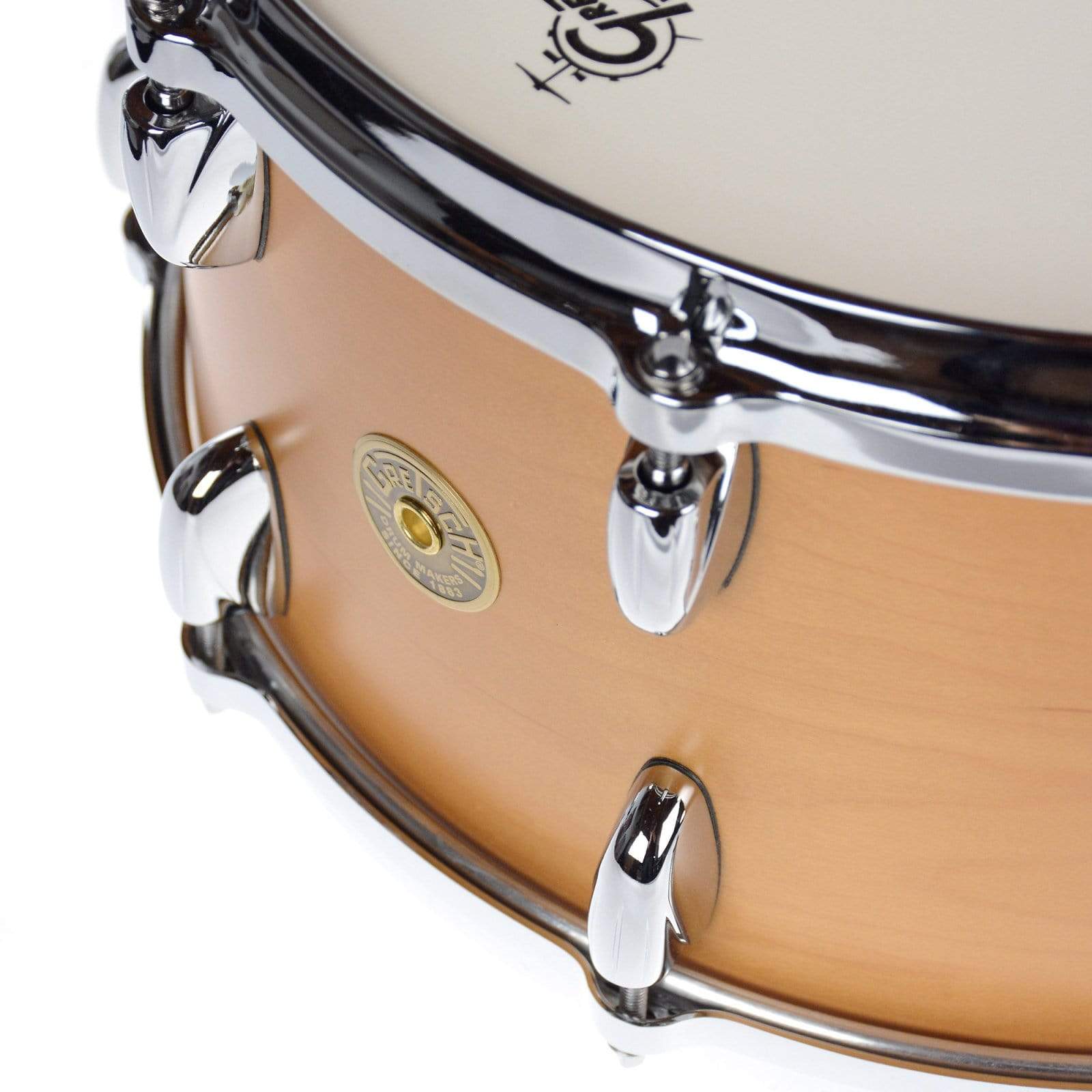 Gretsch 8x14 USA Custom 10-Lug Snare Drum Millenium Maple Gloss Lacque ...