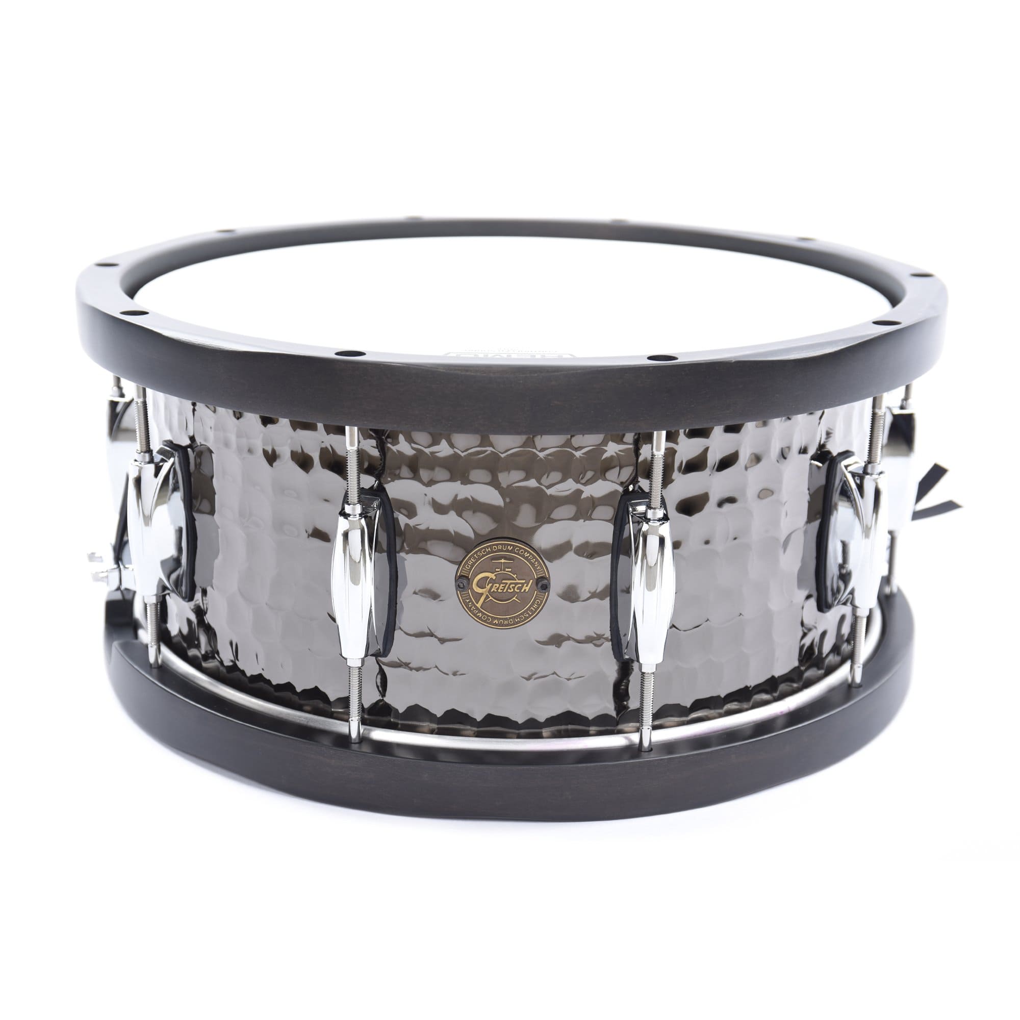Hammered Black Steel Wood Hoop Snare – Chicago Music Exchange