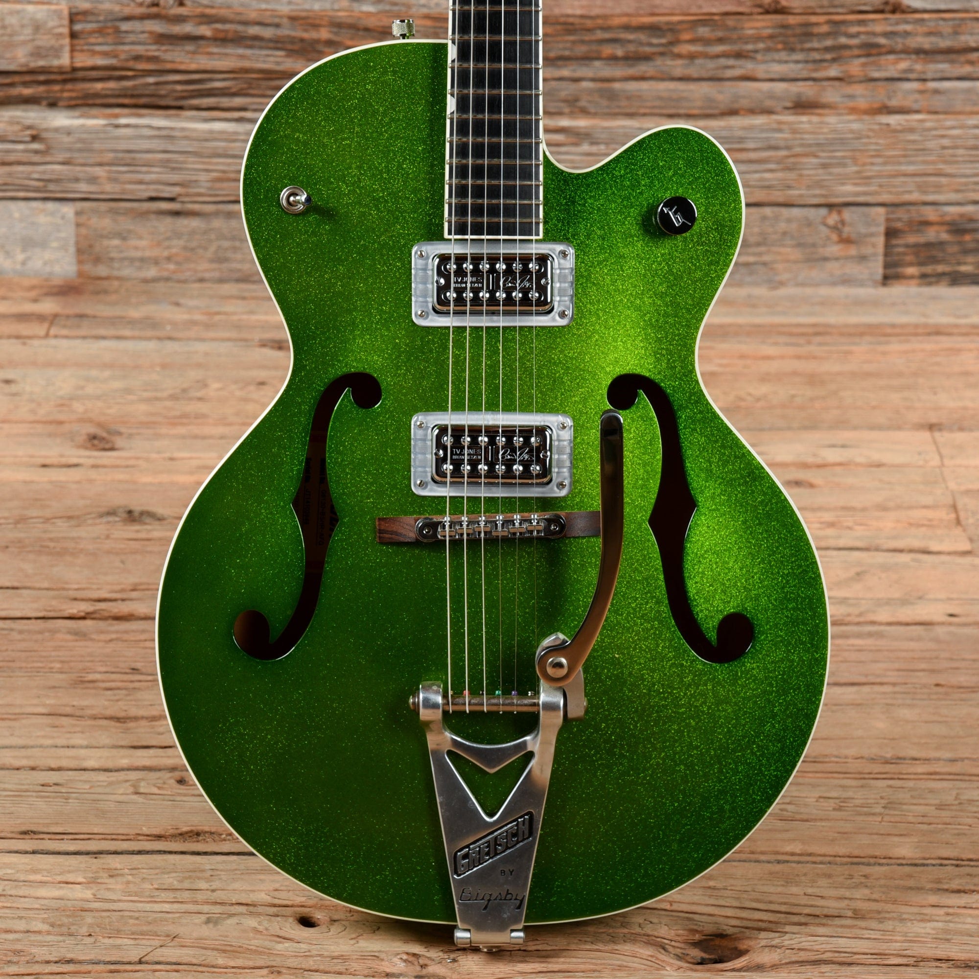 Gretsch G6120SH Brian Setzer Hot Rod Green Sparkle 2014 – Chicago Music ...