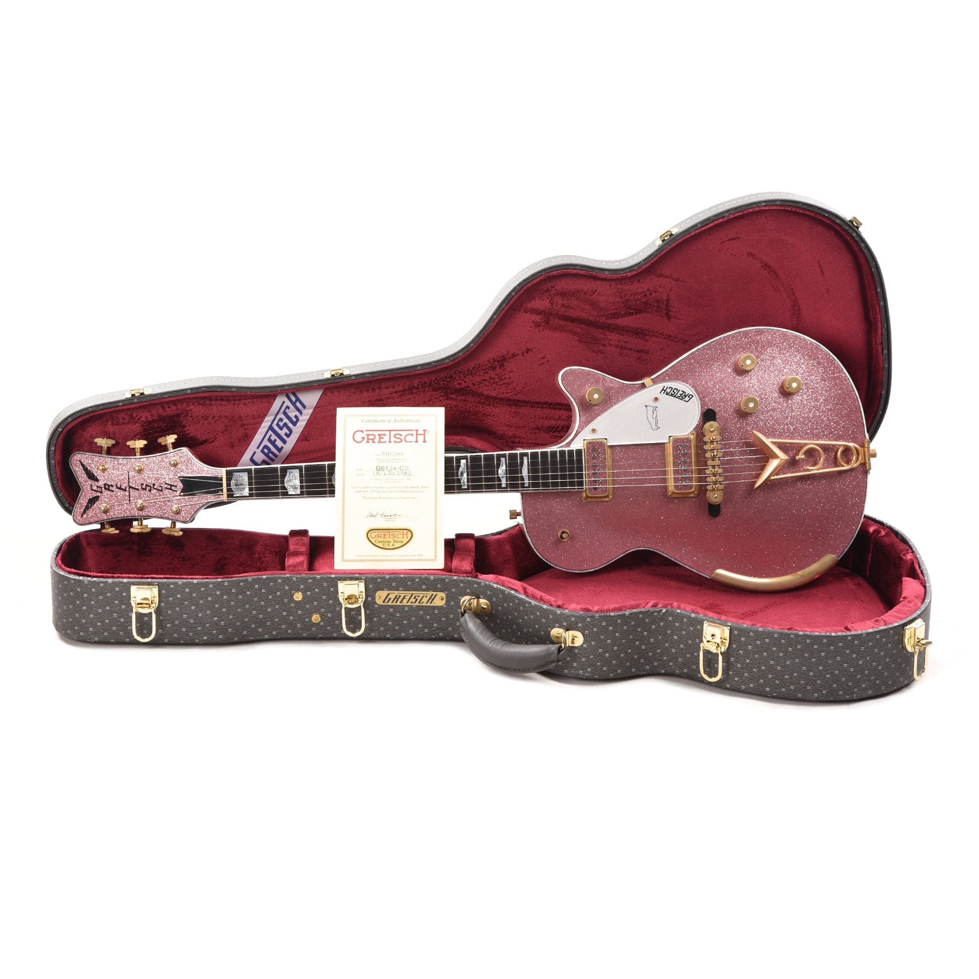Gretsch Custom Shop G6134-57 1957 Michigan Mahogany Penguin Shell Pink ...