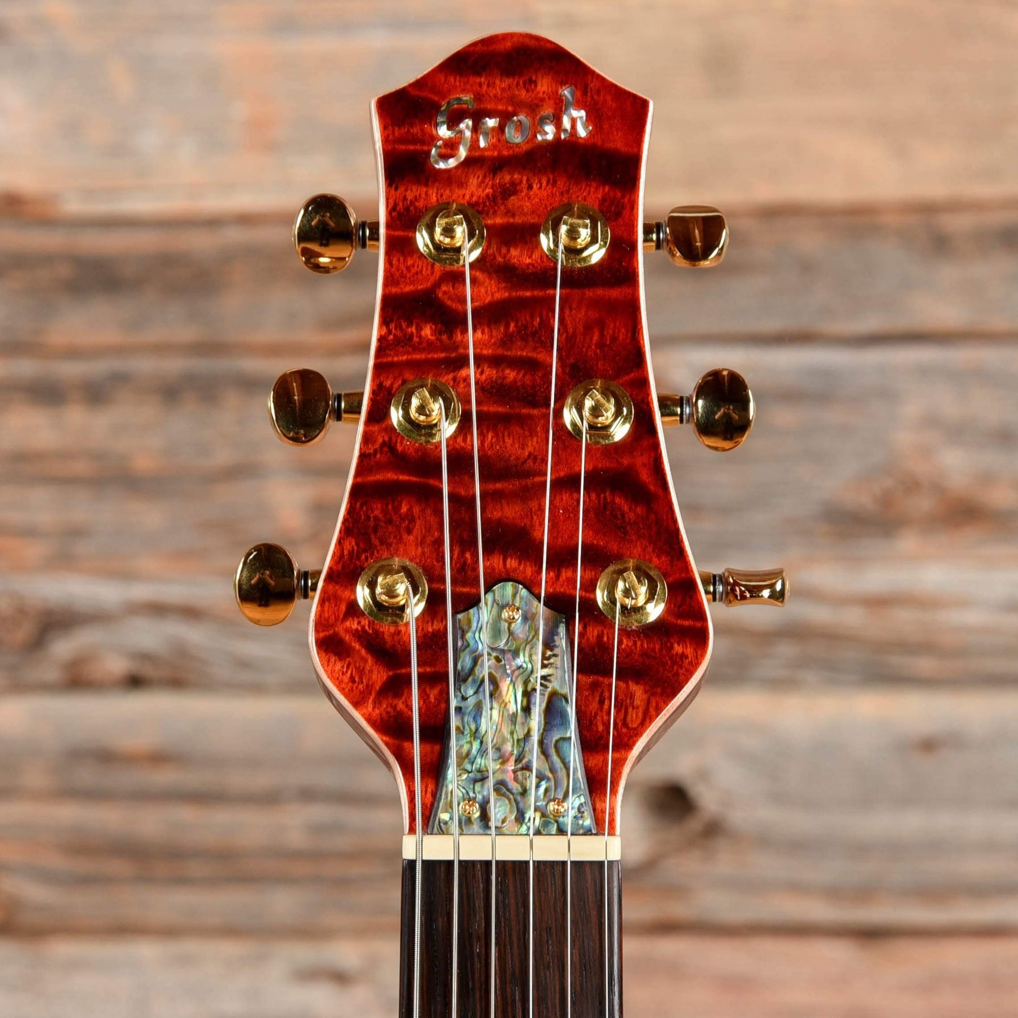 Grosh Guitars Set Neck Semi-Hollow Quilted Natural Burst – Chicago ...