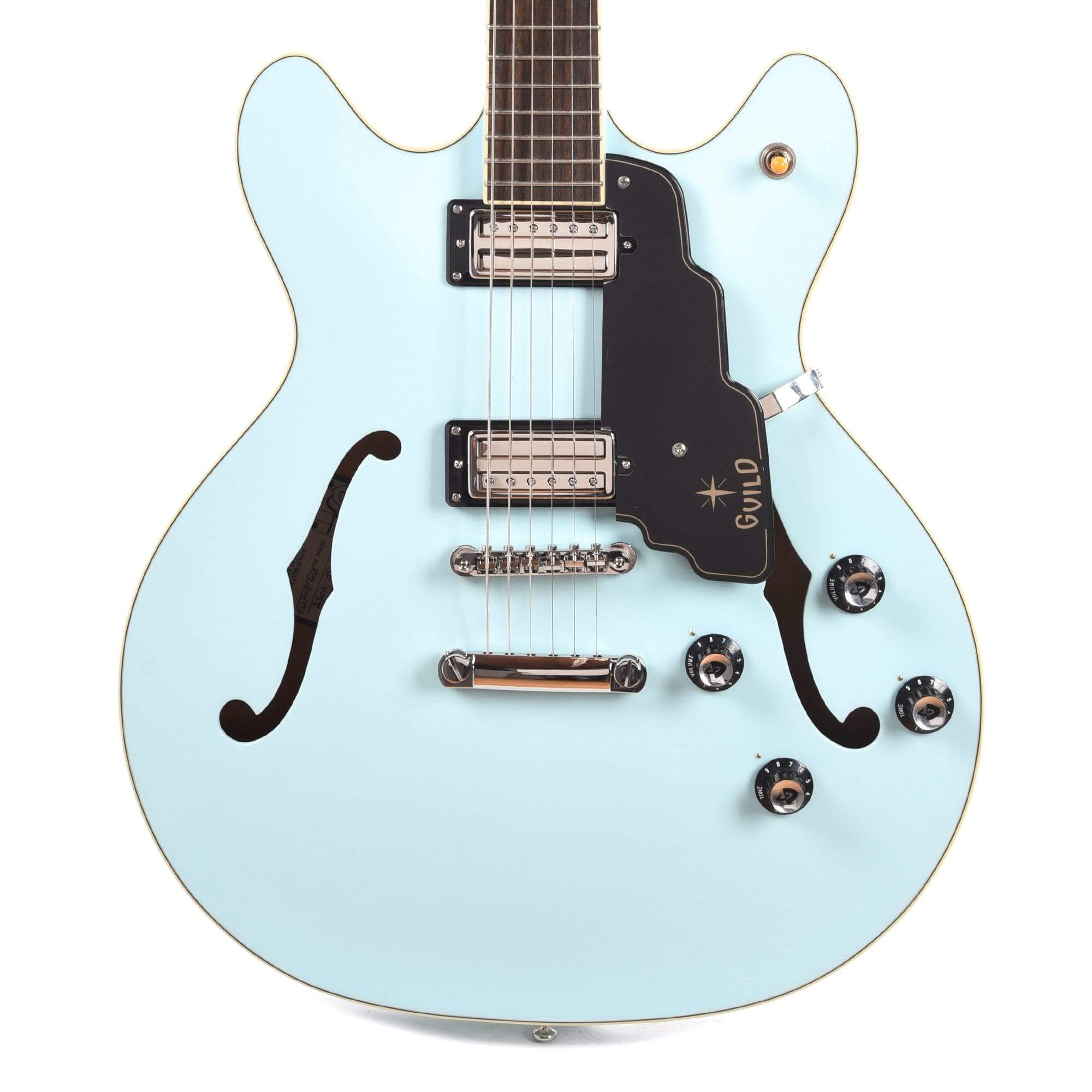 Guild Starfire IV ST Maple Hollowbody Sky Blue – Chicago Music Exchange