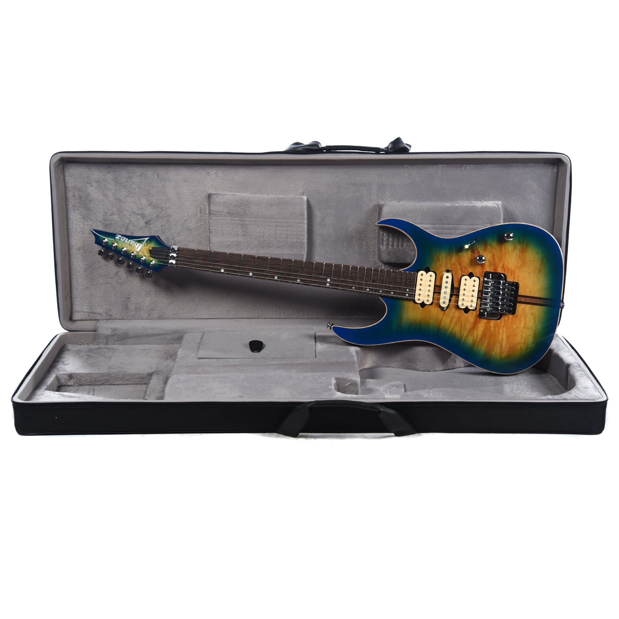 Ibanez RG6PFGMLTD RG Premium Geyser Blue Burst – Chicago Music Exchange
