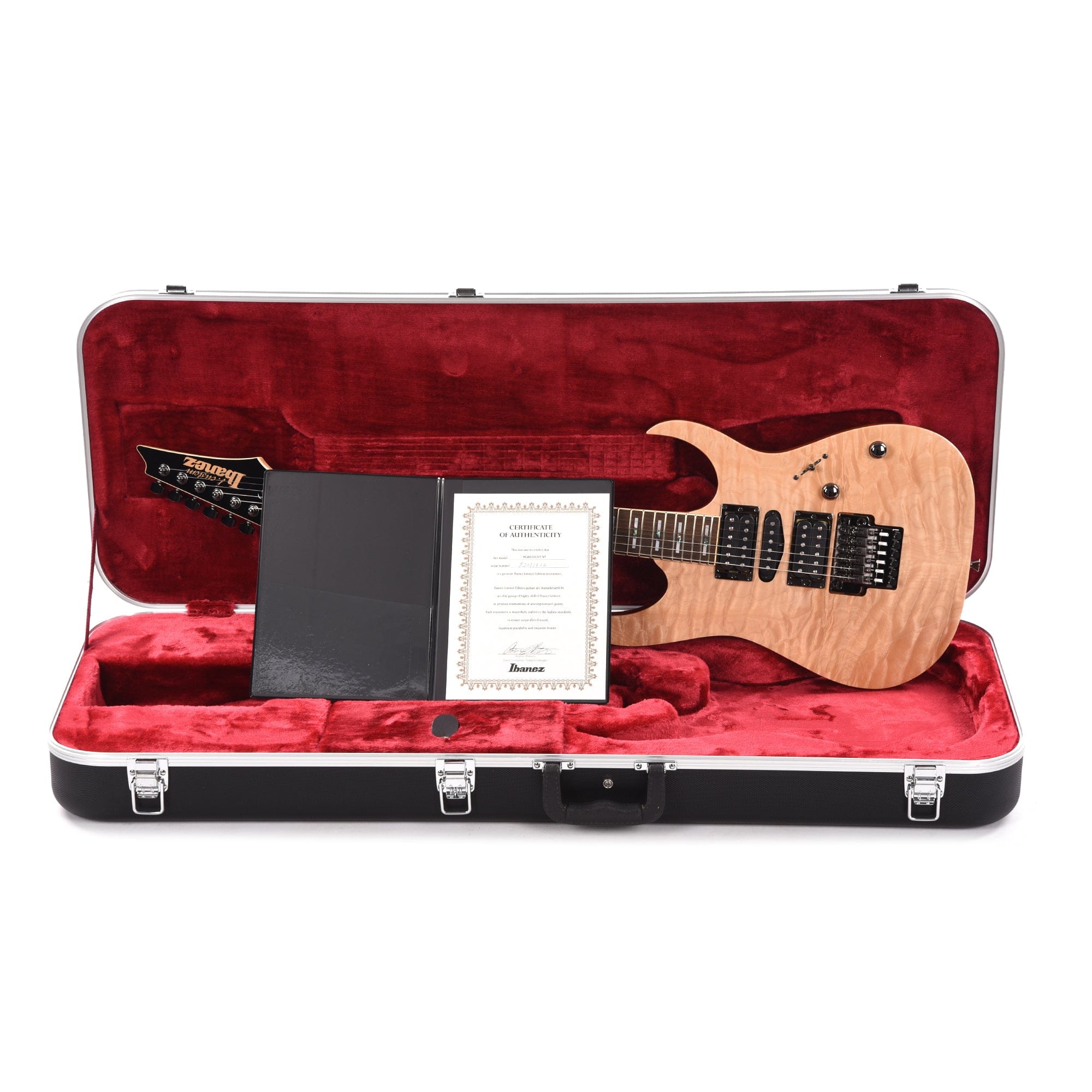 Ibanez RG8570CST RG J-Custom Exotic Maple Natural – Chicago Music Exchange