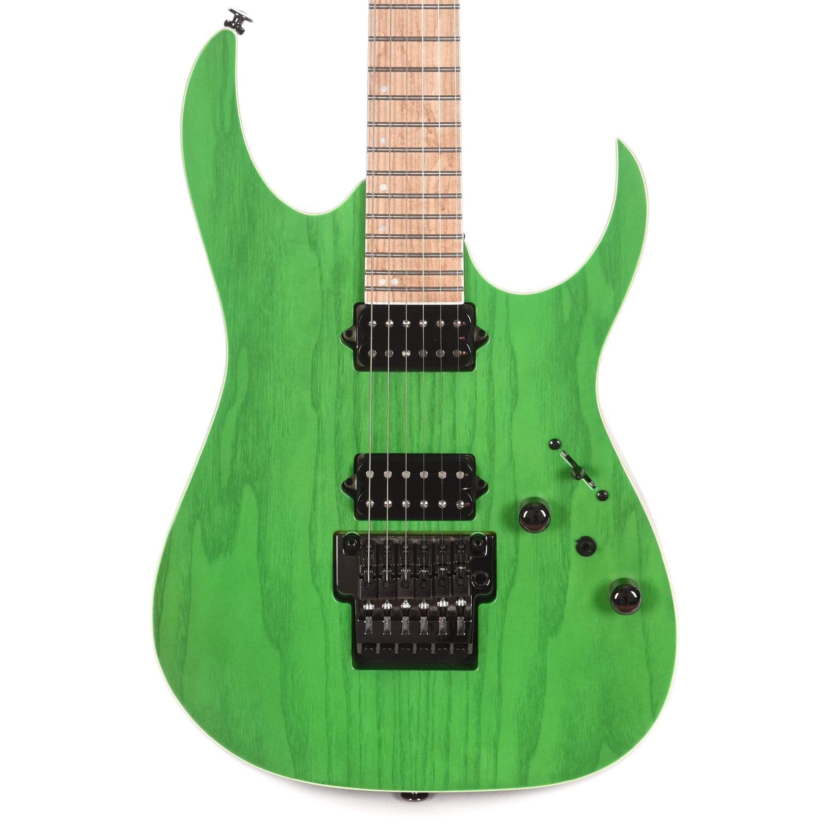 Ibanez RGR5220M RG Prestige Transparent Fluorescent Green w/Bare Knuck ...