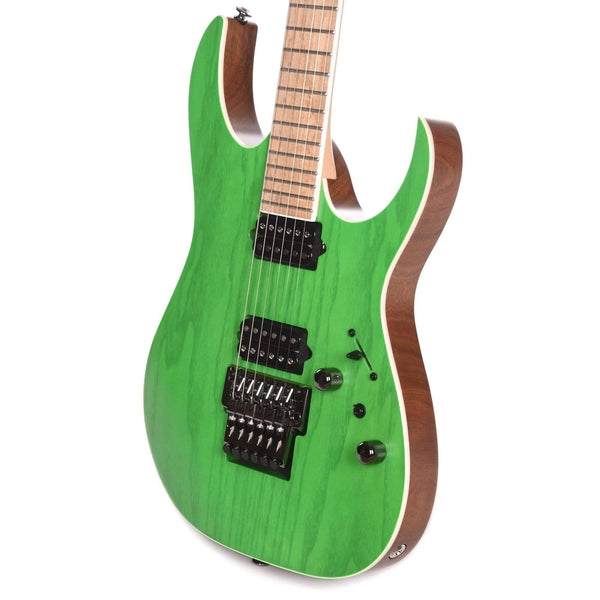 Ibanez RGR5220M RG Prestige Transparent Fluorescent Green w/Bare Knuck ...