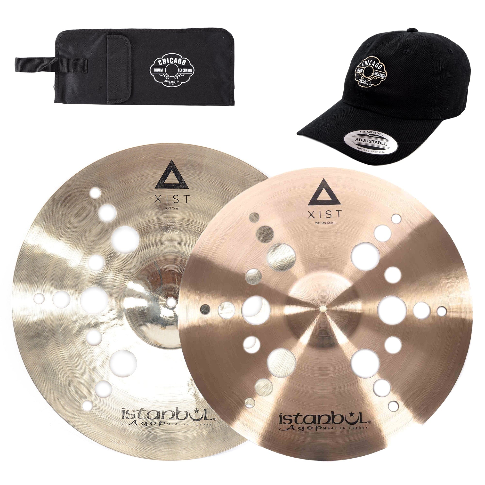 Istanbul Agop 20/22" Xist Ion Crash Cymbal Set w/CDE Logo Hat & Stick ...