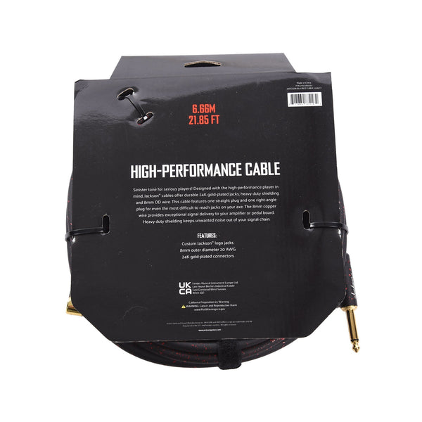 Jackson High Performance Cable, Black and Red, 21.85' (6.66 m ...