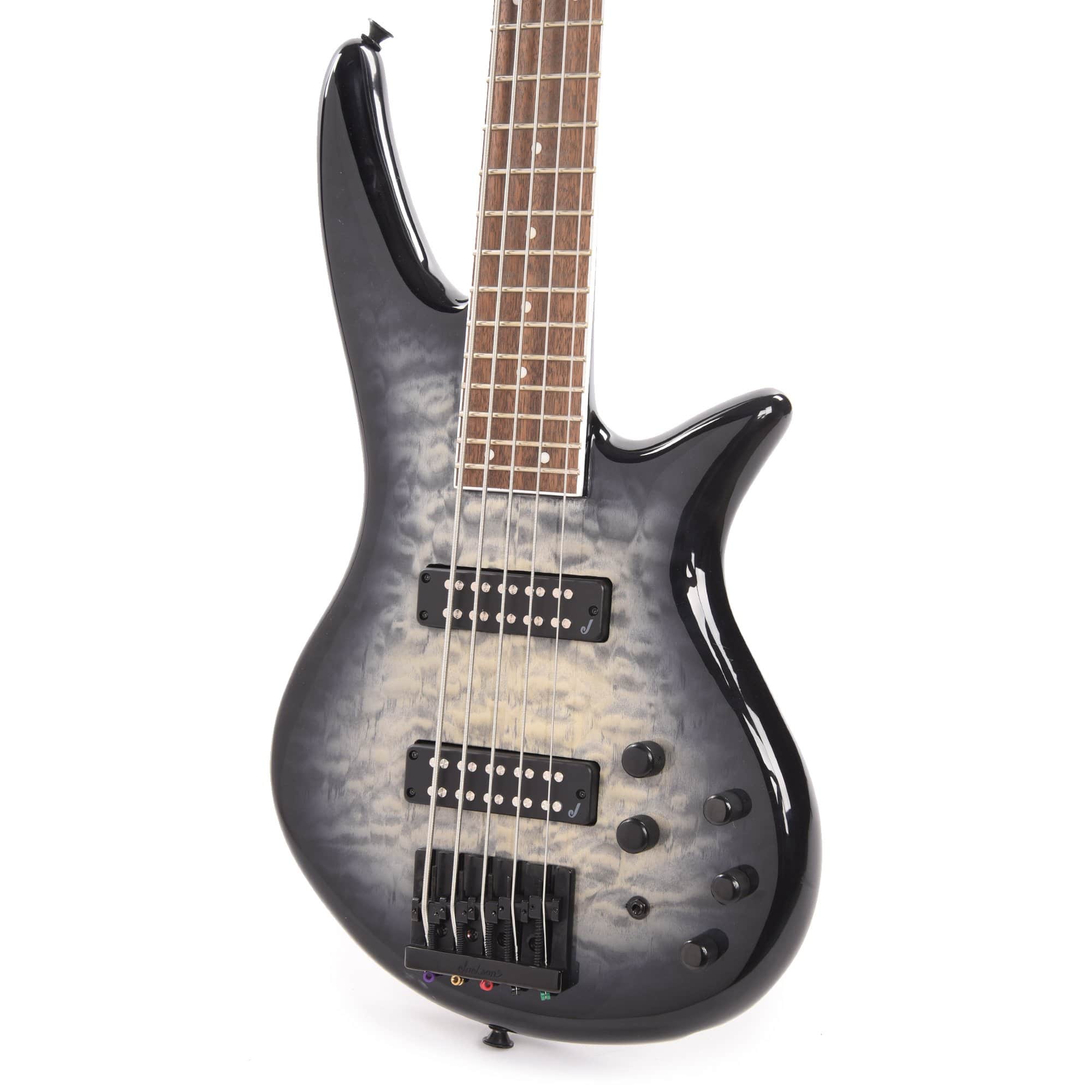 Jackson X Series Spectra Bass SBXQ V Transparent Black Burst – Chicago ...
