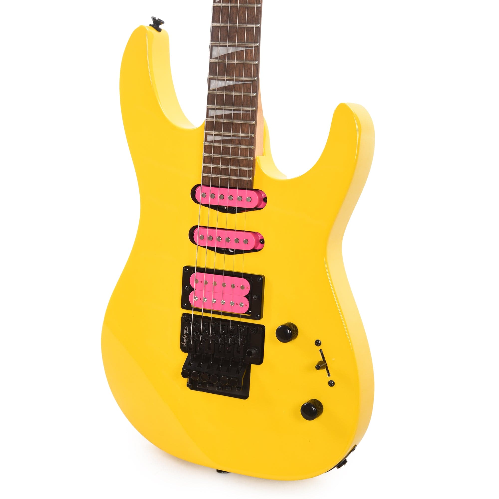Jackson DK3XR HSS Caution Yellow w/Pink Pickups – Chicago Music Exchange