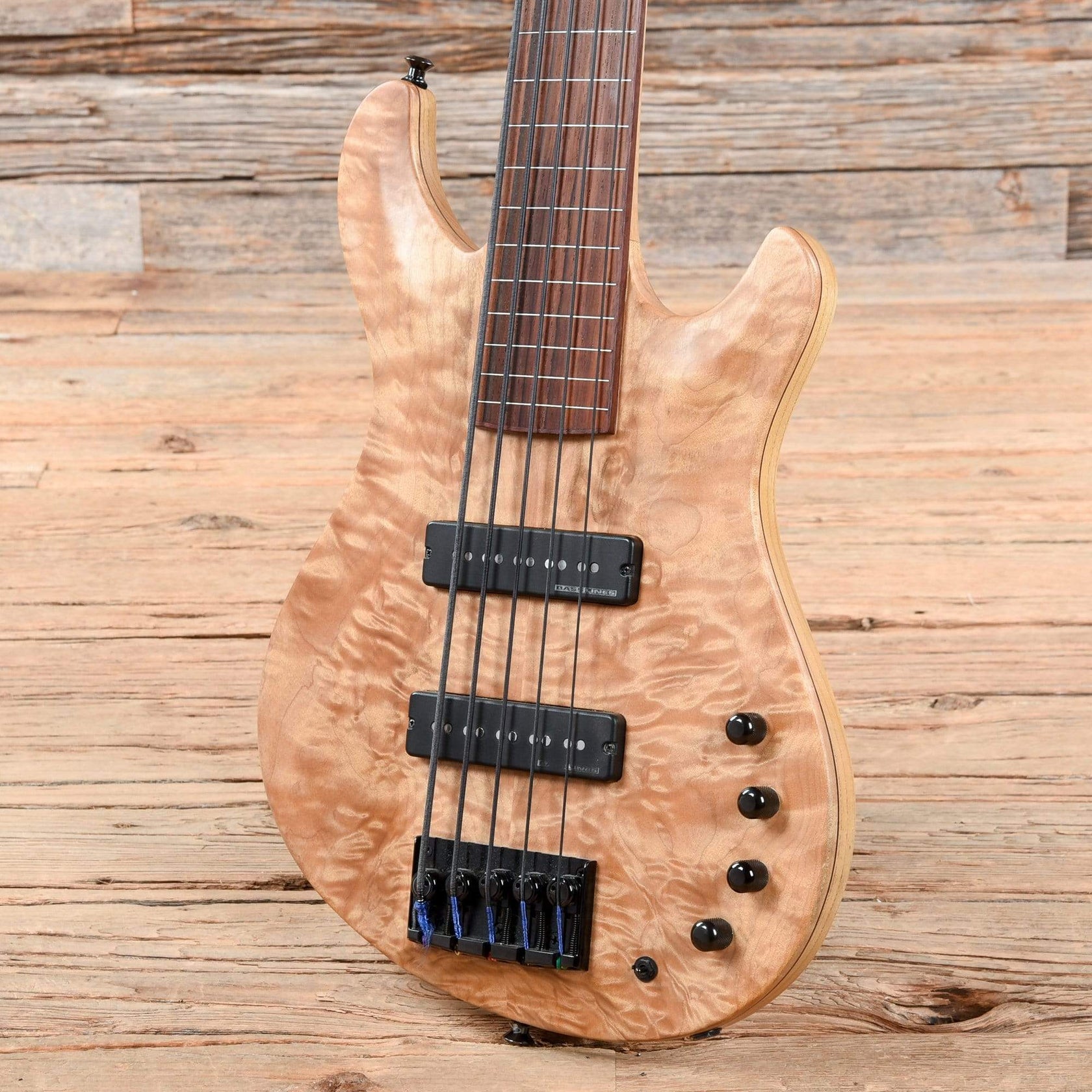 Ken Lawrence Exotic 5-String Fretless Bass Natural – Chicago Music Exchange