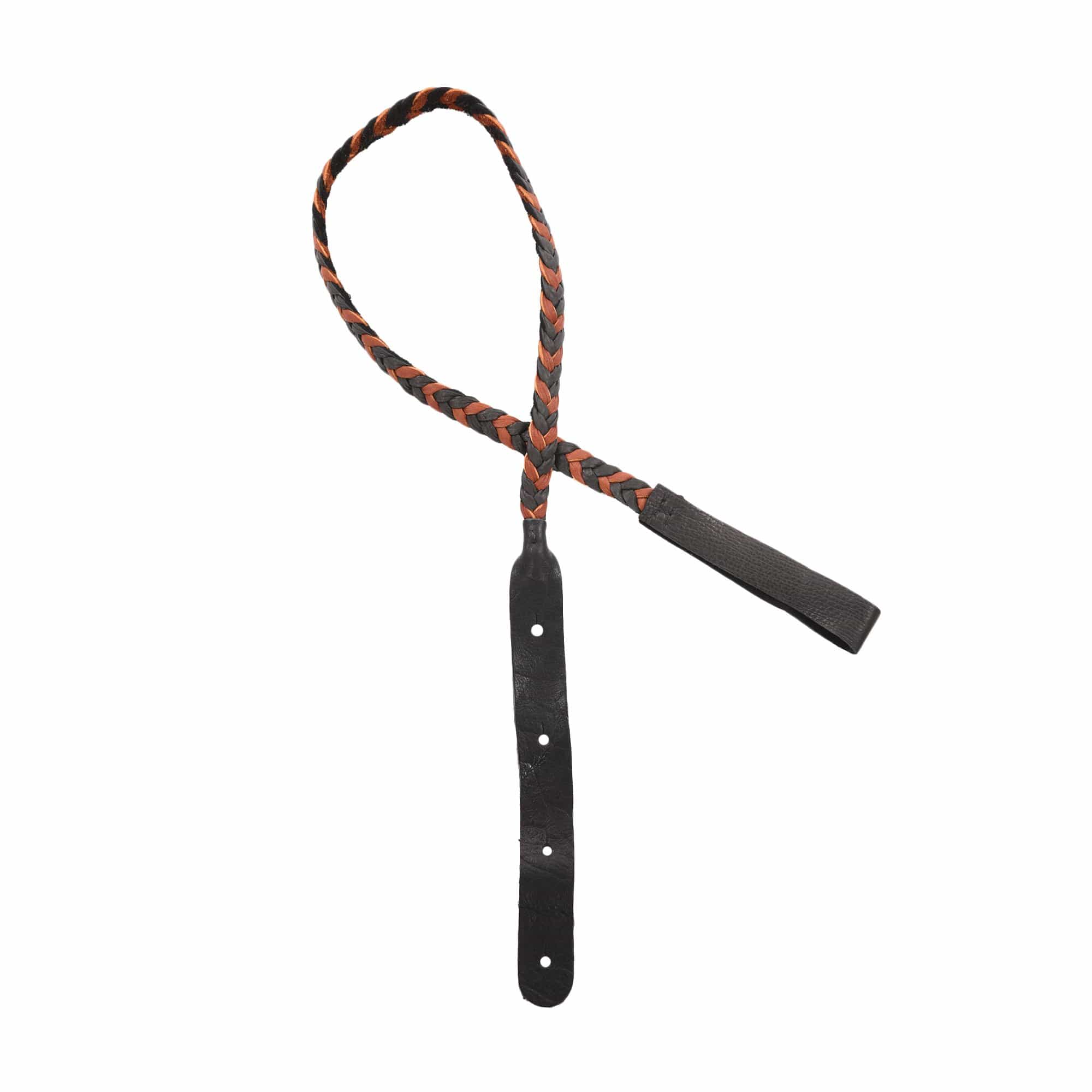 Lakota Leathers Herringbone Mandolin Strap 45" Black & Tobacco ...