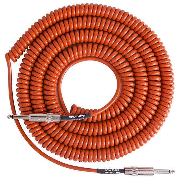 Lava Super Coil Instrument Cable 35' Straight-Straight Orange – Chicago ...