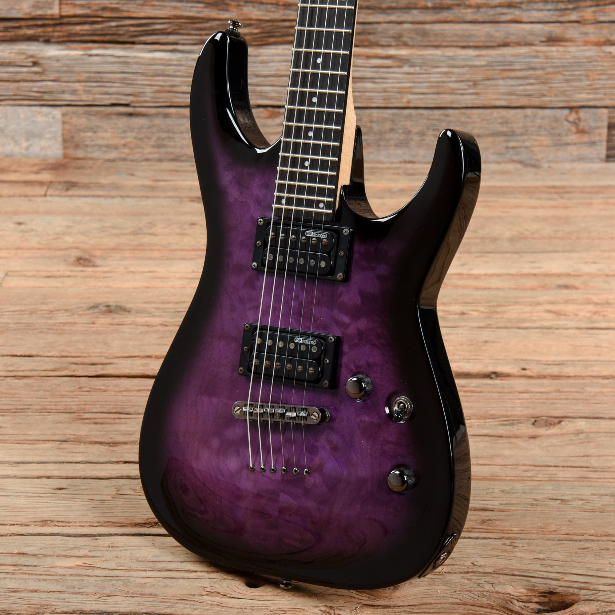 LTD MH-100QMNT Purple Burst 2014 – Chicago Music Exchange