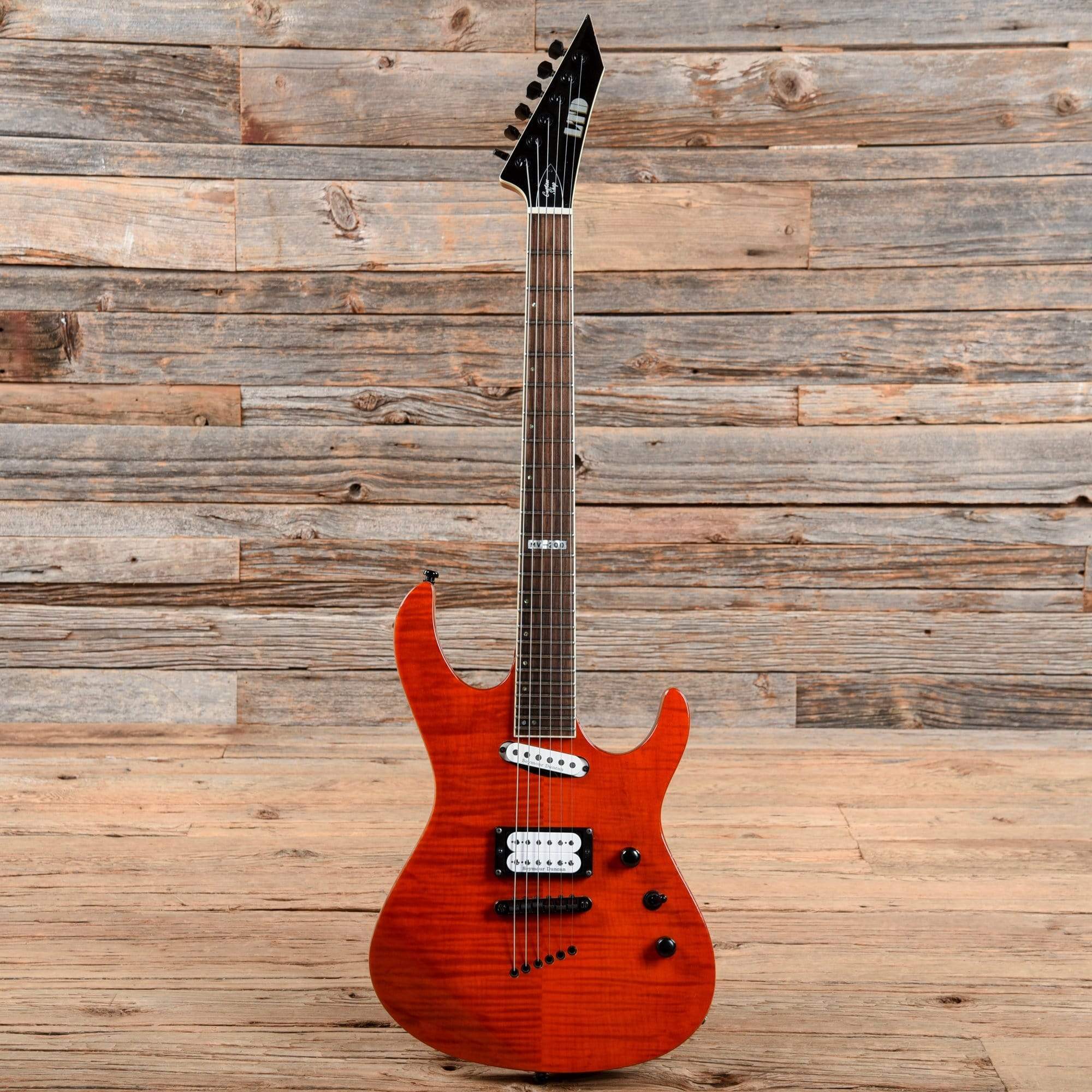 LTD MV-200 Transparent Red Flame – Chicago Music Exchange