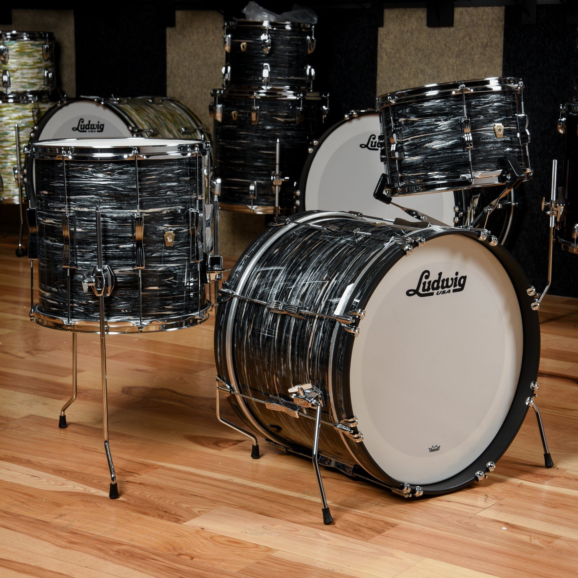 Ludwig Classic Maple 12/14/20 3pc. Drum Kit Vintage Black Oyster Vinta ...