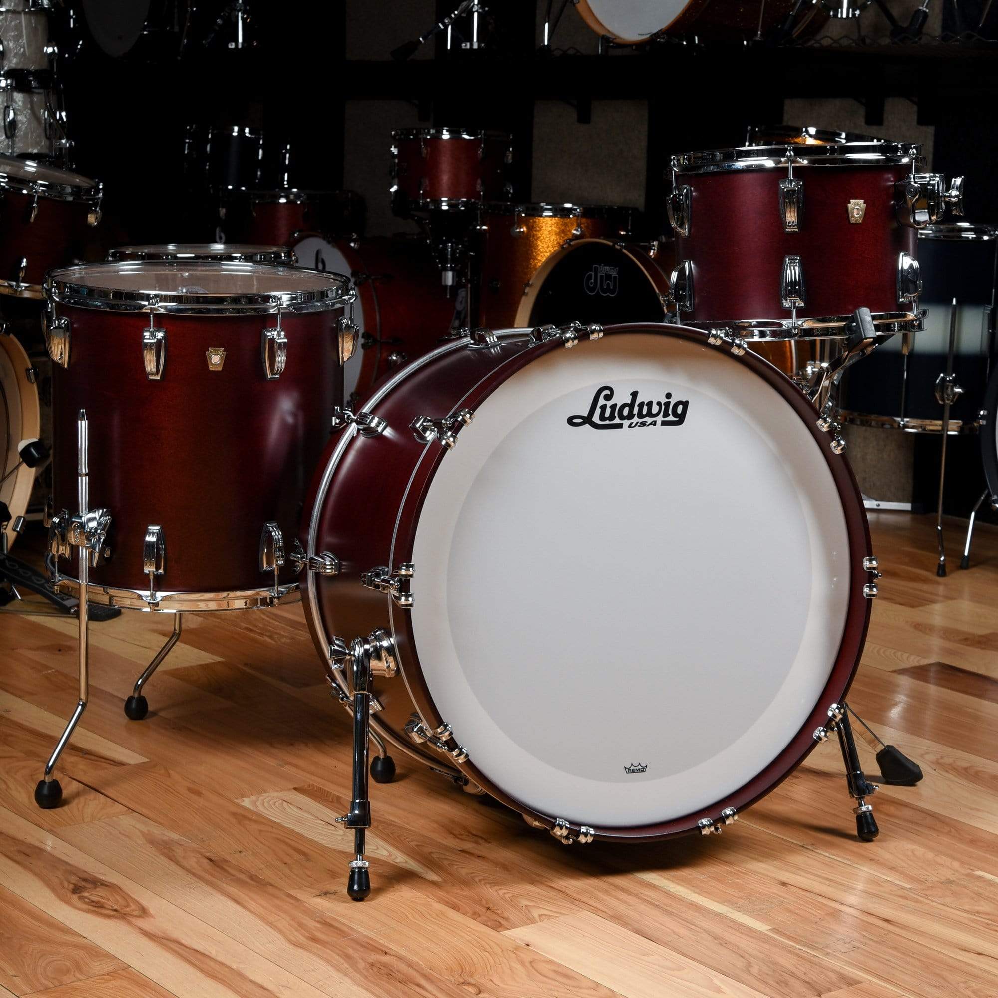 Ludwig Classic Maple 13/16/24 3pc. Drum Kit Cherry Satin – Chicago ...