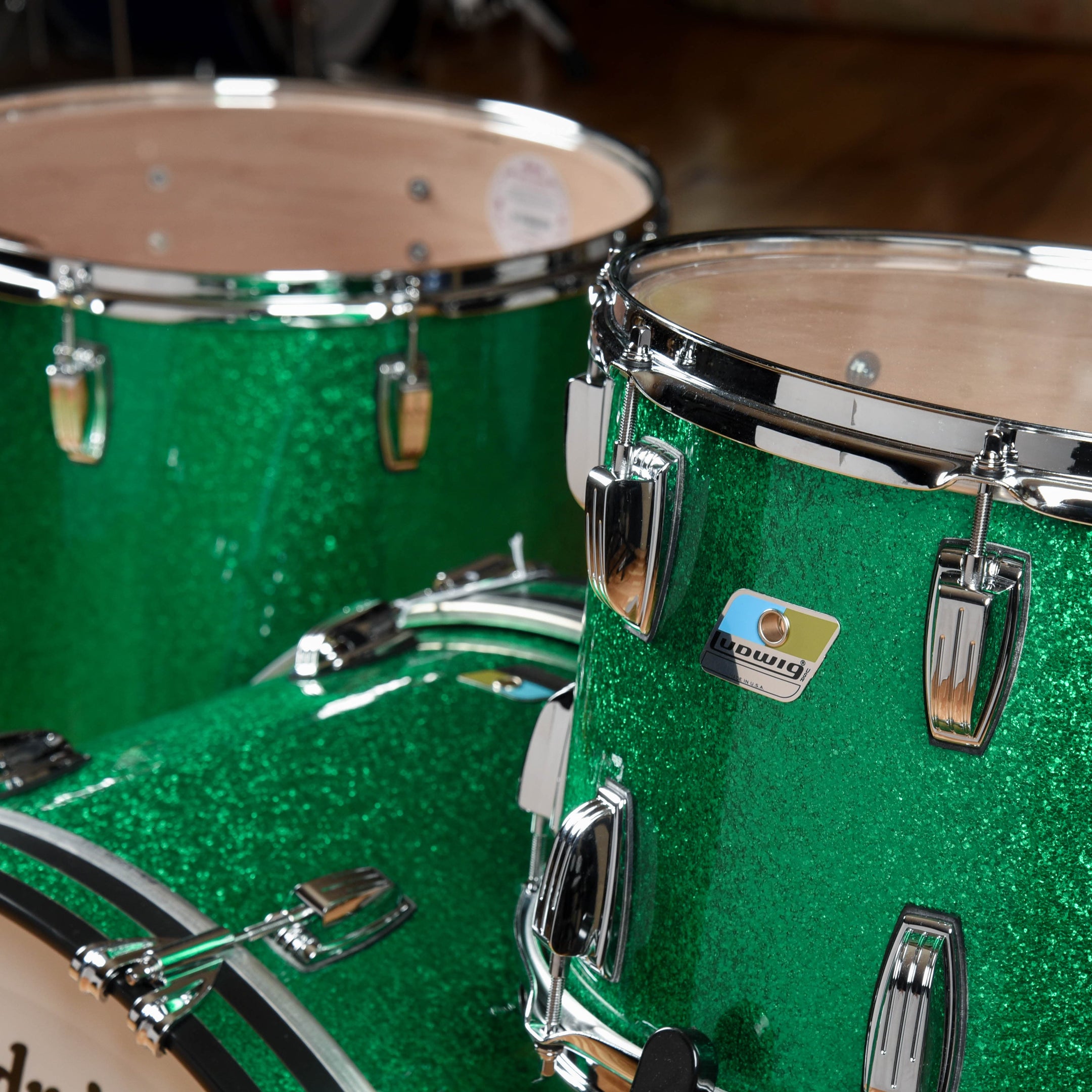 Ludwig Classic Maple 14/18/26 3pc. Drum Kit Green Sparkle – Chicago ...