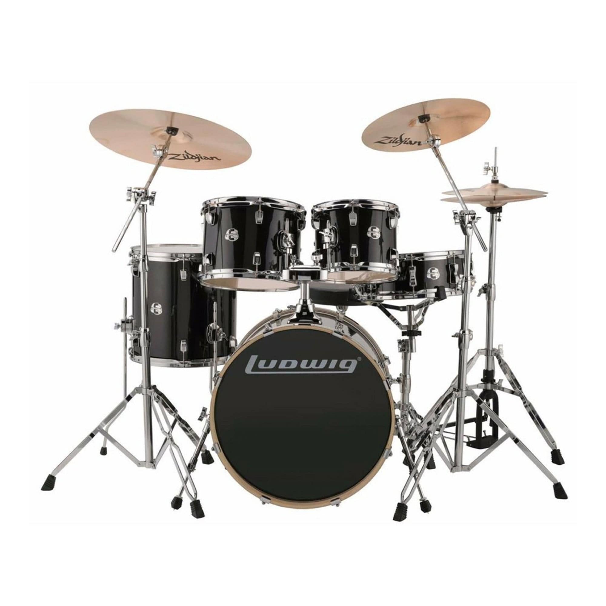 Ludwig Element Evolution 10/12/14/20/5x14 5pc. Drum Kit Black Sparkle ...