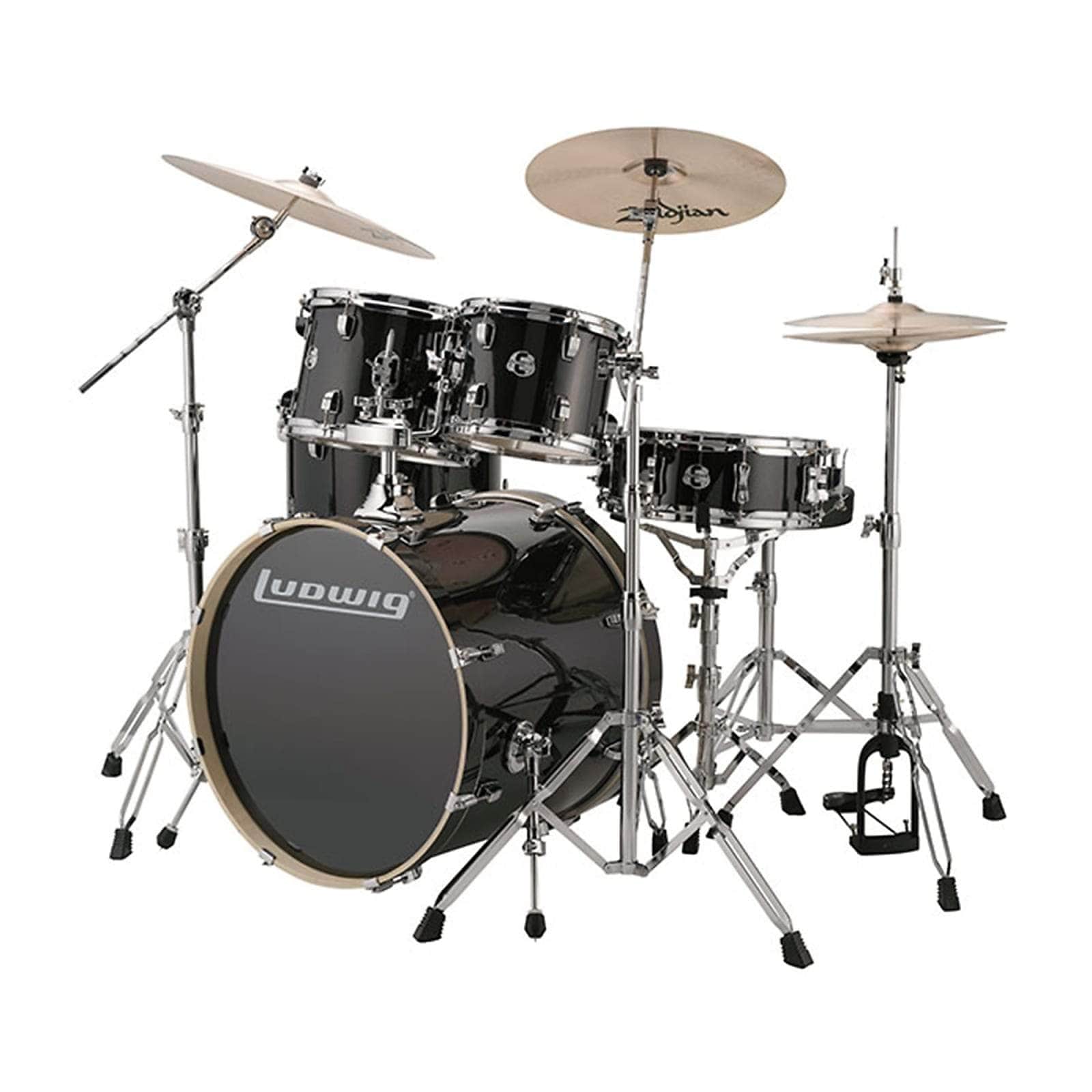 Ludwig Element Evolution 10/12/14/20/5x14 5pc. Drum Kit Black Sparkle ...
