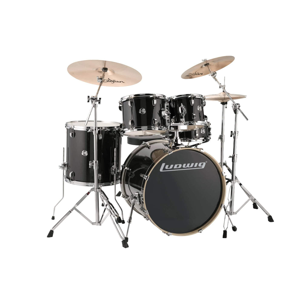 Ludwig Element Evolution 10/12/16/22/5x14 5pc. Drum Kit Black Sparkle ...