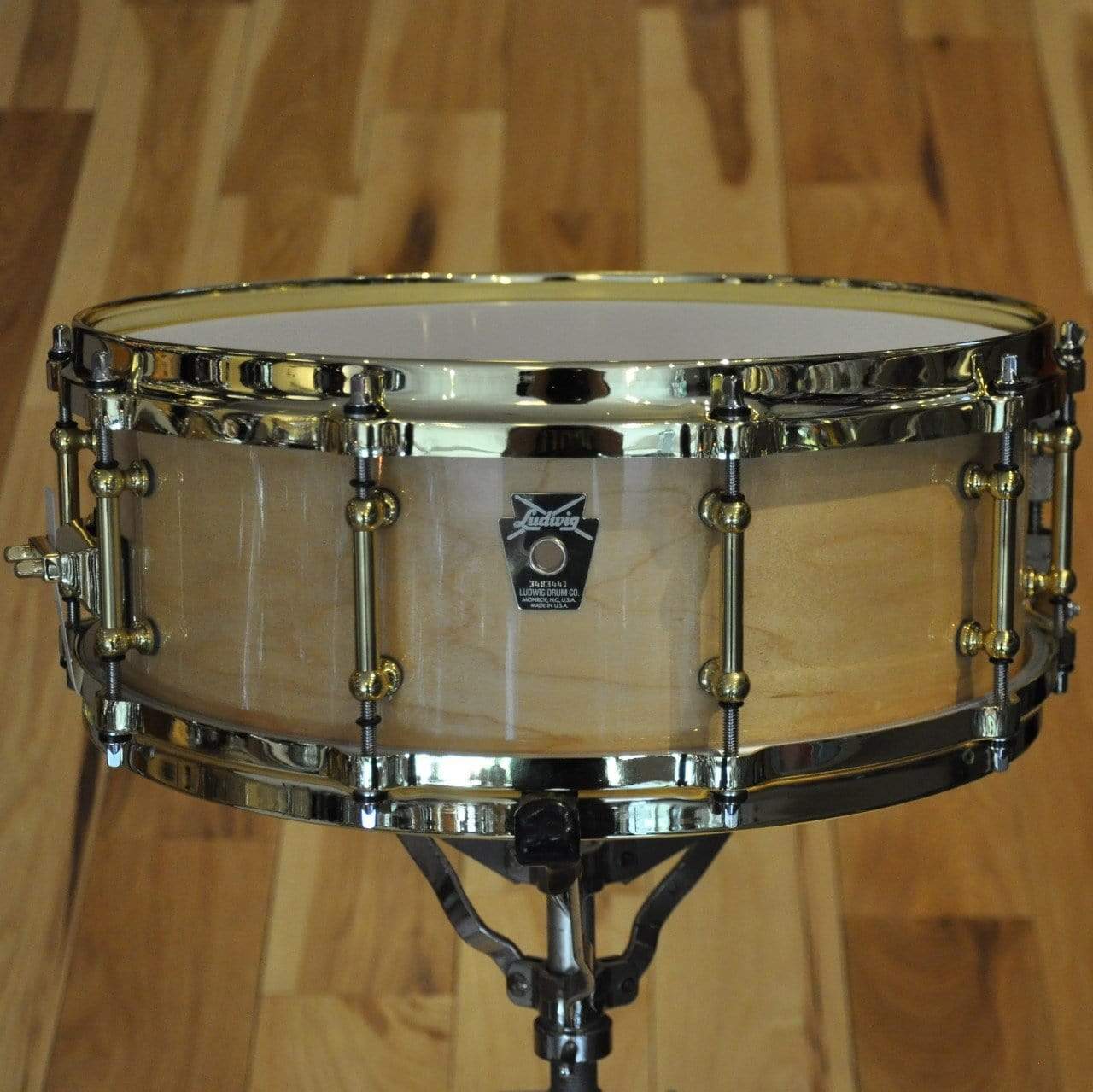 Ludwig 5x14 Classic Maple Snare Drum Natural Maple w/Tube Lugs, Brass ...
