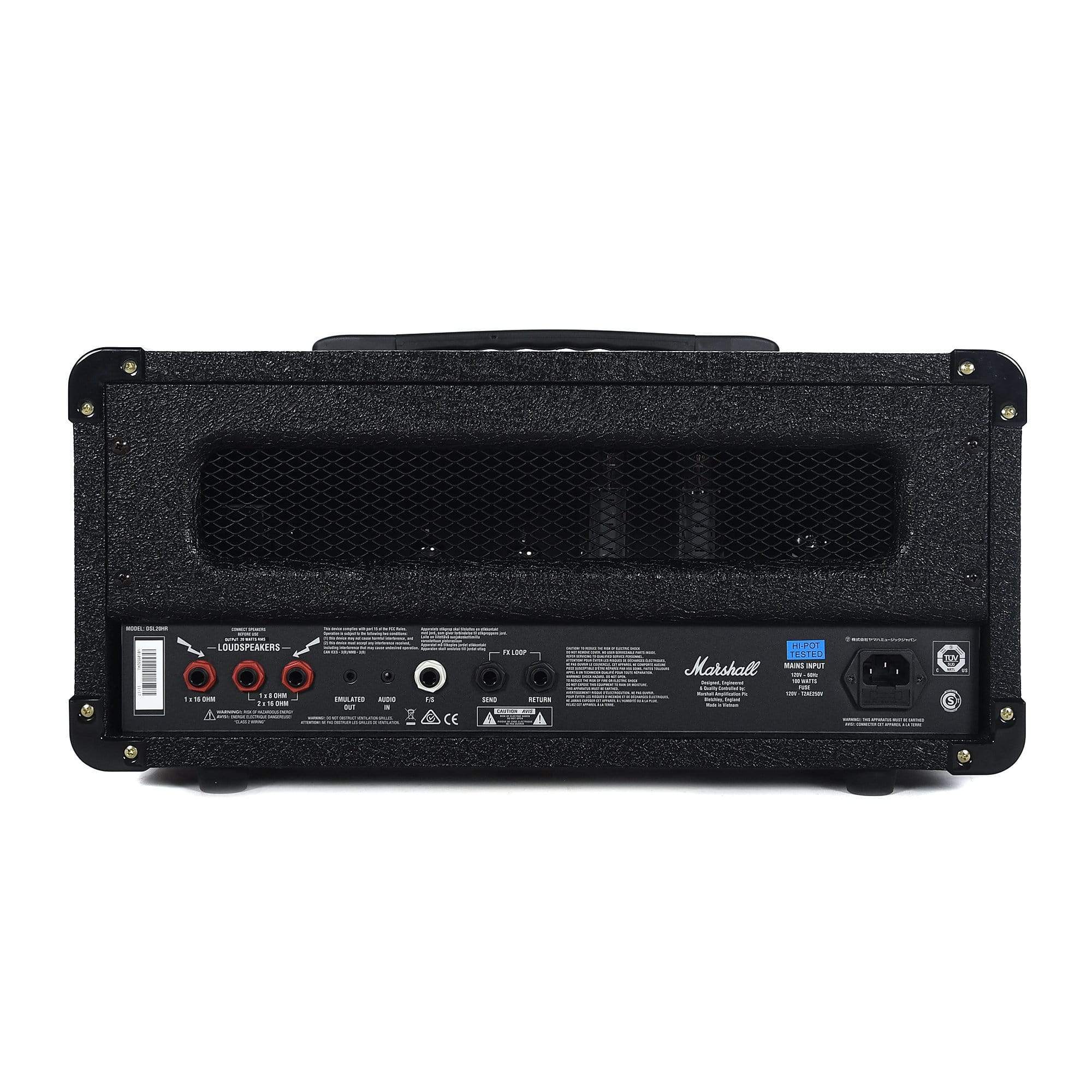 Marshall DSL20HR 20W All-Valve 2-Channel Head w/Digital Reverb ...