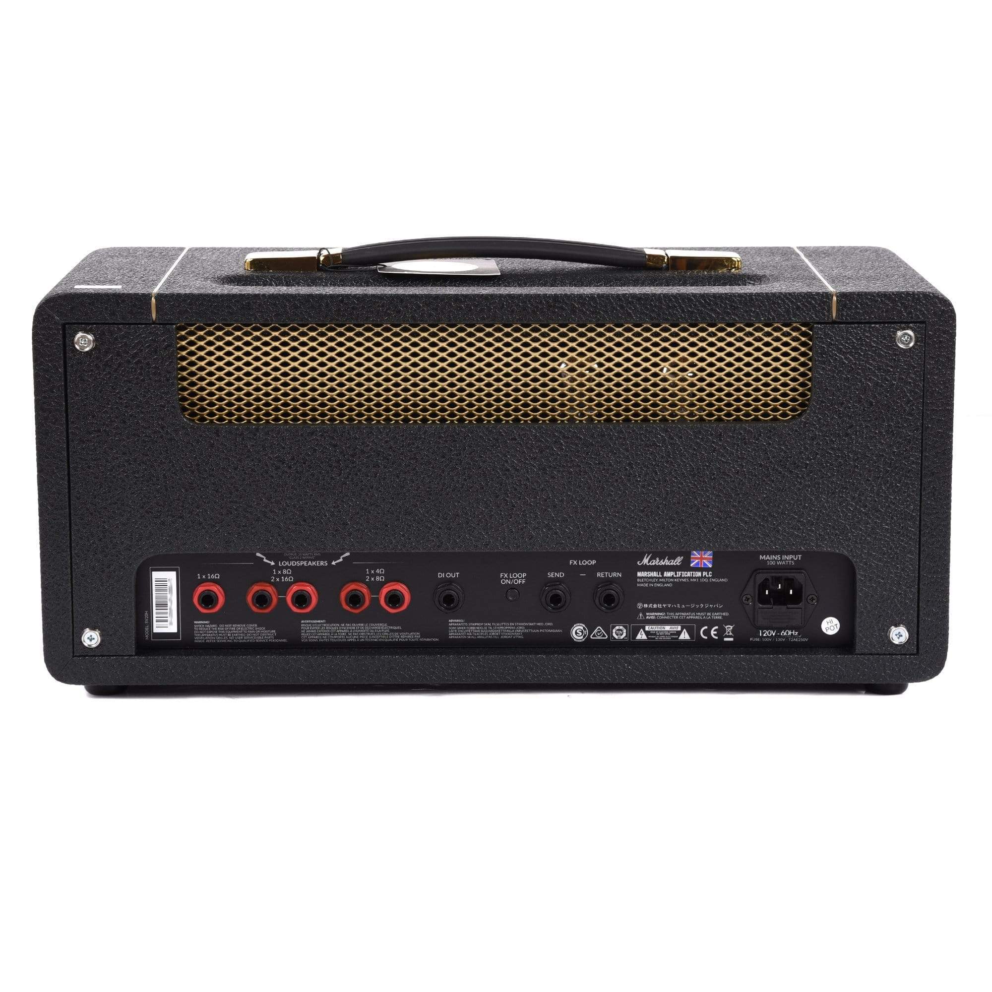 Marshall SV20H Studio Vintage 20W All-Valve Plexi Head w/FX Loop and D ...