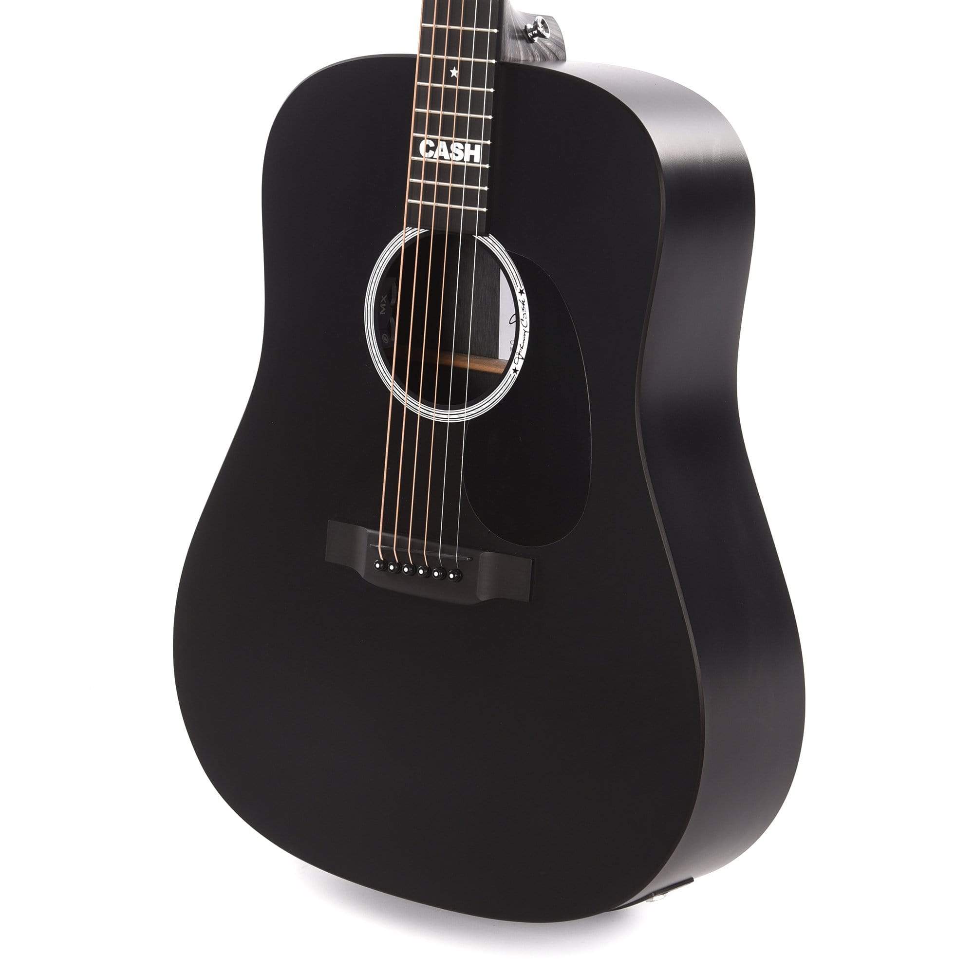Martin DX Johnny Cash Black HPL w/Fishman MX – Chicago Music Exchange