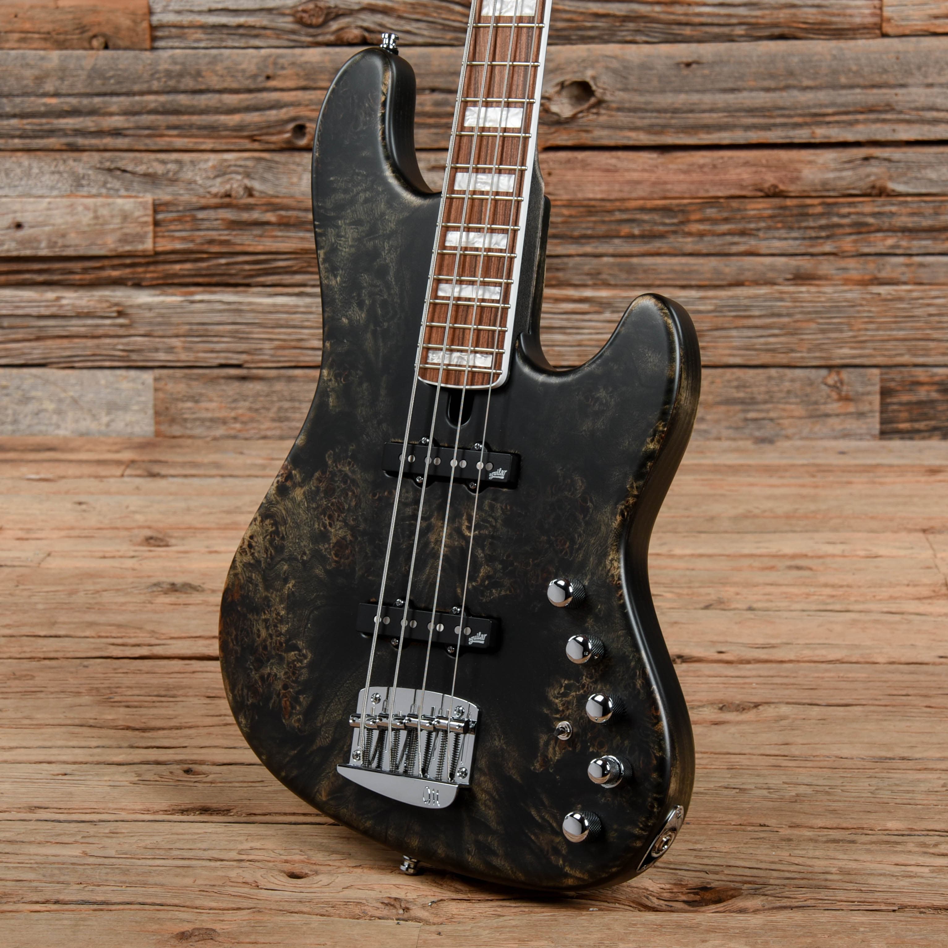 Mayones Jabba 4 Custom Satin Black Burl Top 2020 – Chicago Music Exchange