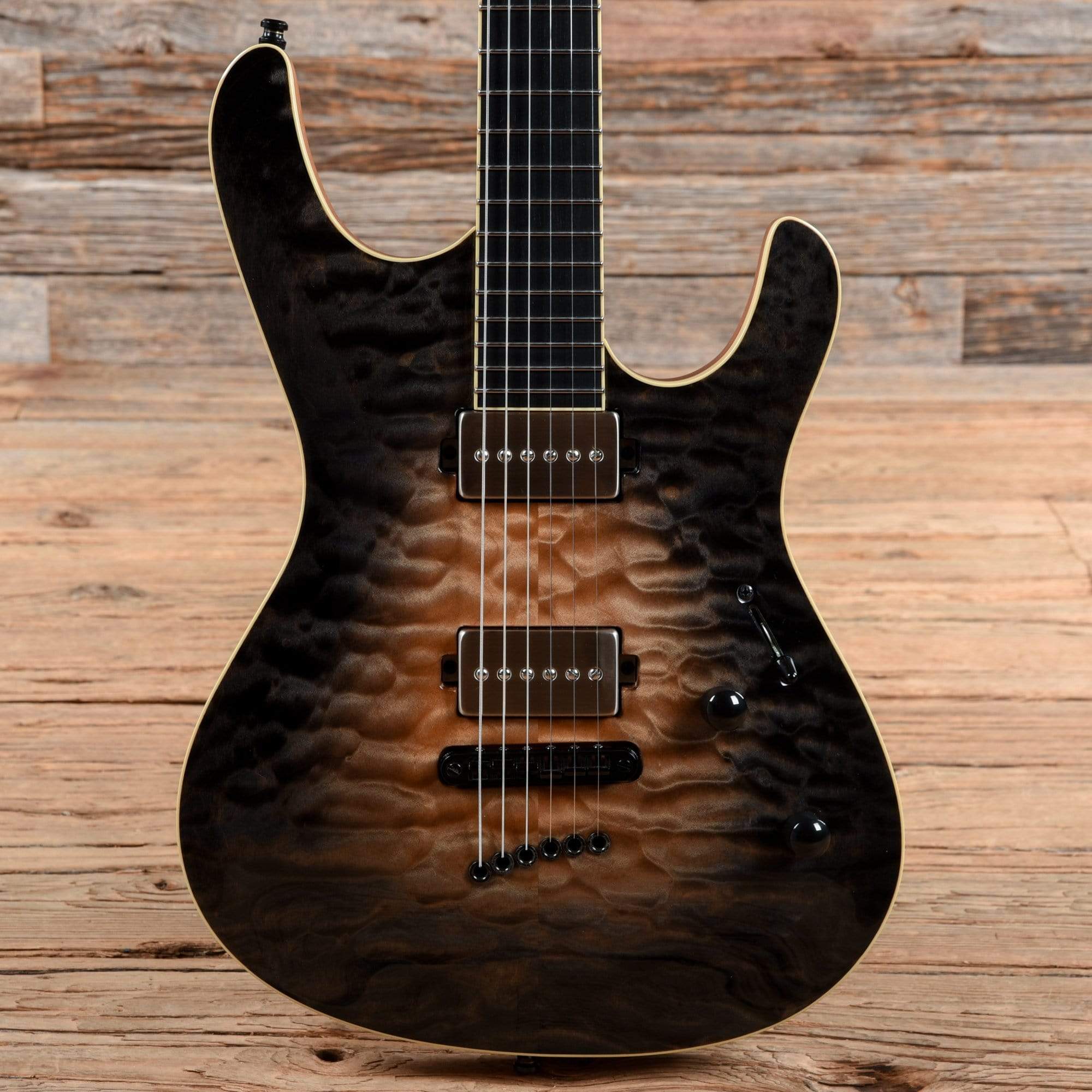 Mayones Setius 6 Custom Blackburst Fade 2018 – Chicago Music Exchange