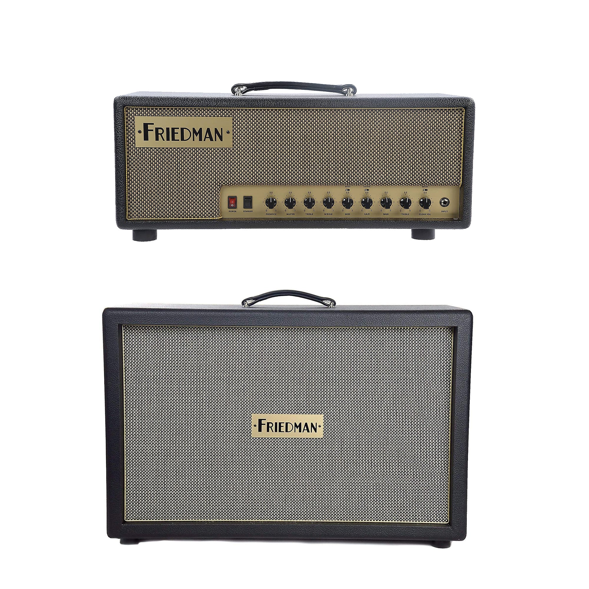 Friedman Runt 50 2 Channel 50W EL34 Head and 2x12 Rear-Ported Closed-B ...