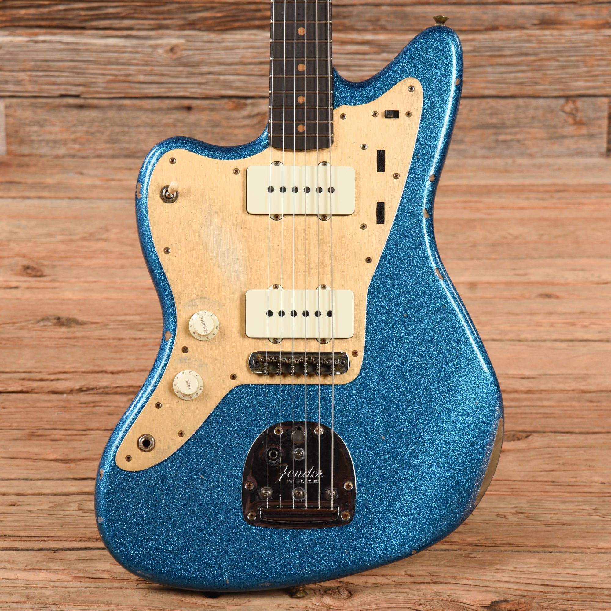 Fender Custom Shop Jazzmaster Blue Sparkle 2022 LEFTY – Chicago Music ...