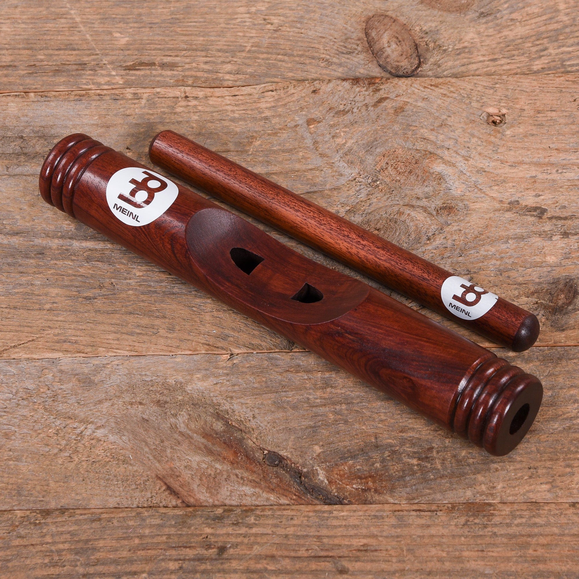 Meinl African Hollowed Out Redwood Claves – Chicago Music Exchange