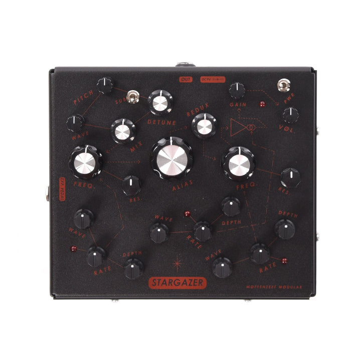 Moffenzeef Modular Stargazer Drone Synth Pedal Gunmetal Black & Red – Chicago Music Exchange