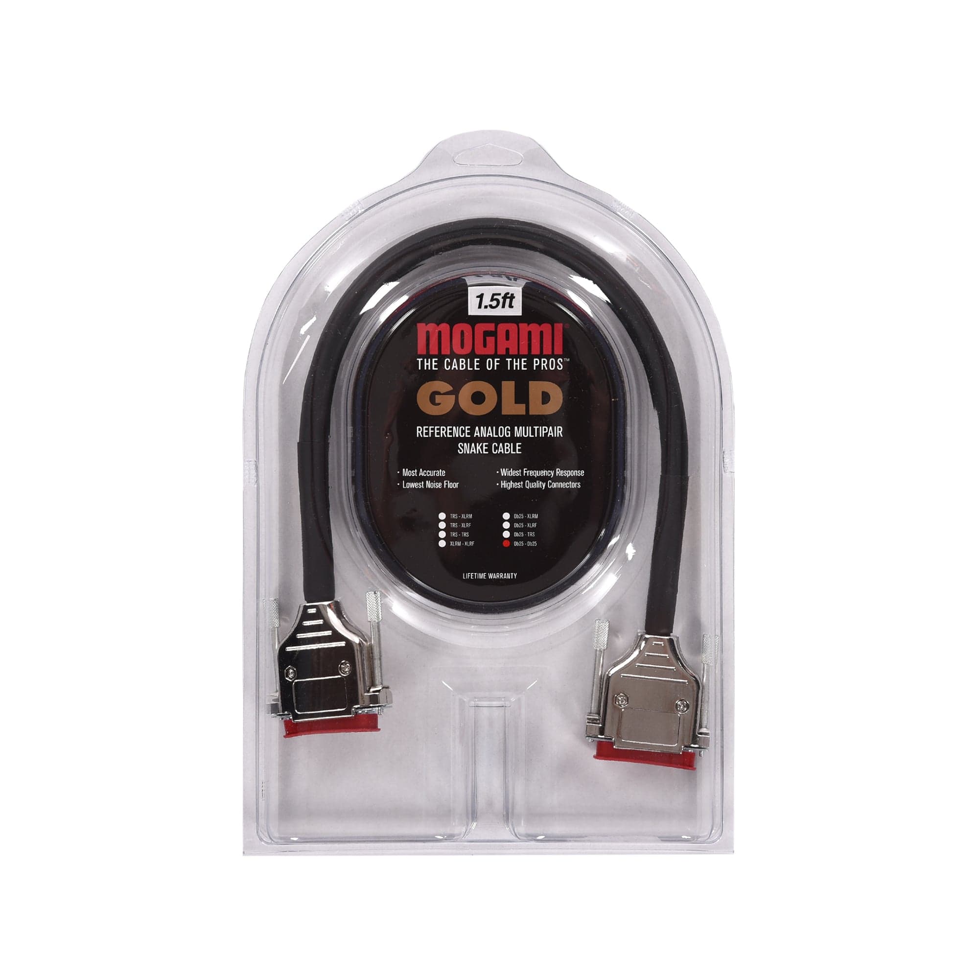 Mogami Gold DB25-DB25 8-channel Analog Interface Cable 1.5' – Chicago ...