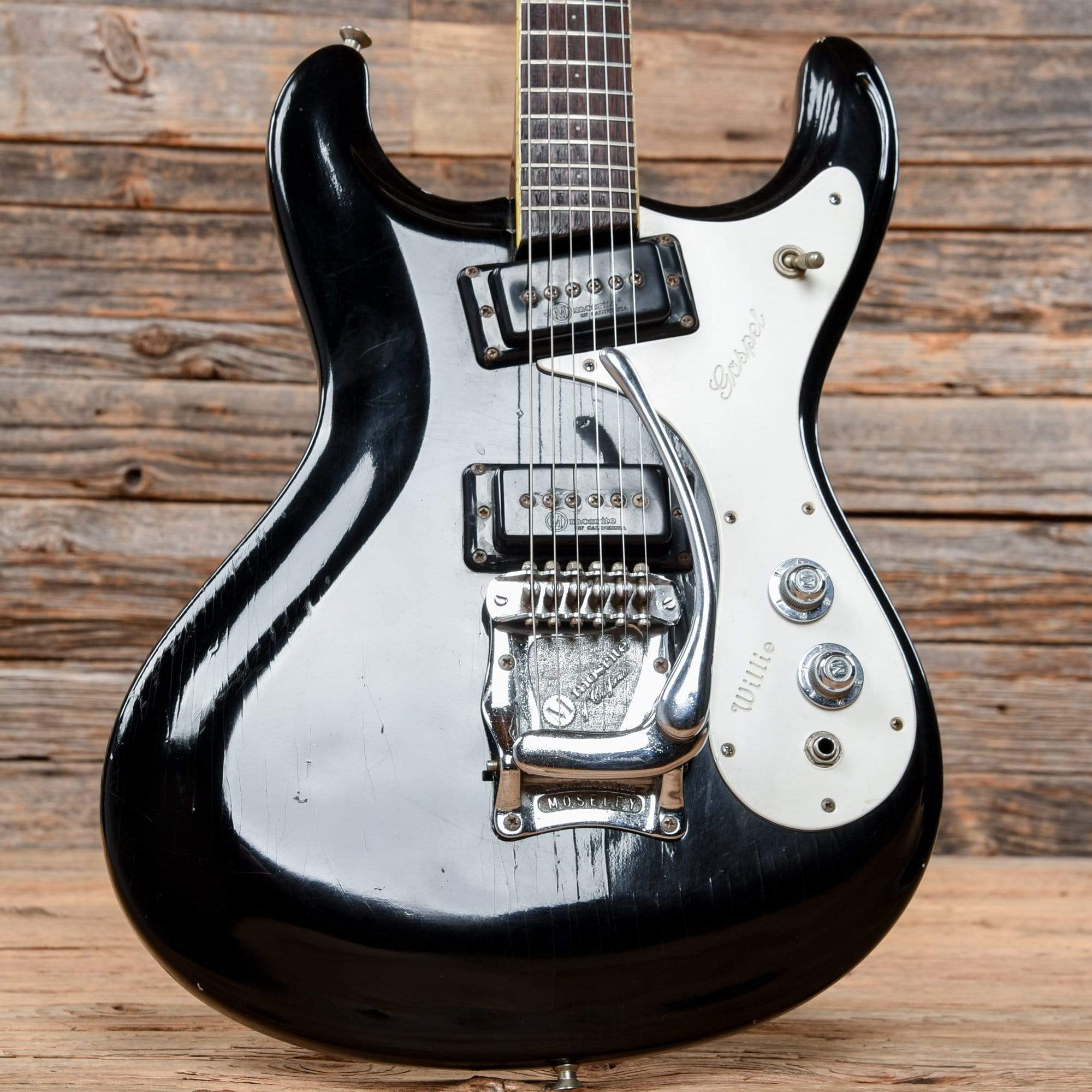 Mosrite Ventures Model Black Refin 1960s – Chicago Music Exchange
