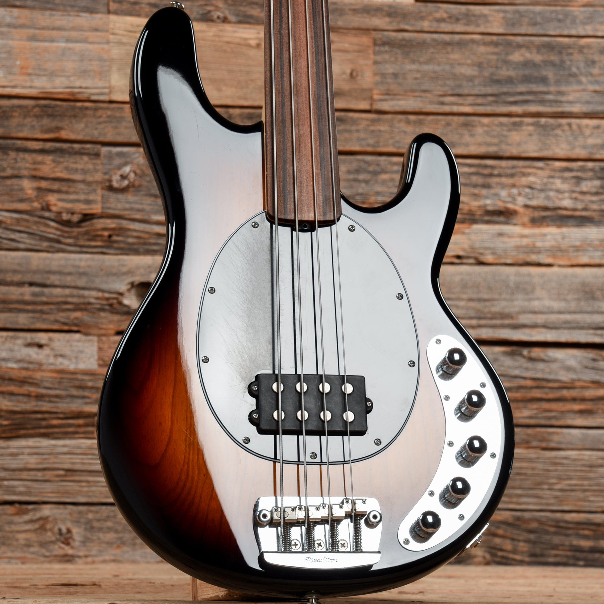 Music Man StingRay 4 H Fretless w/Piezo Sunburst 2014 – Chicago Music ...