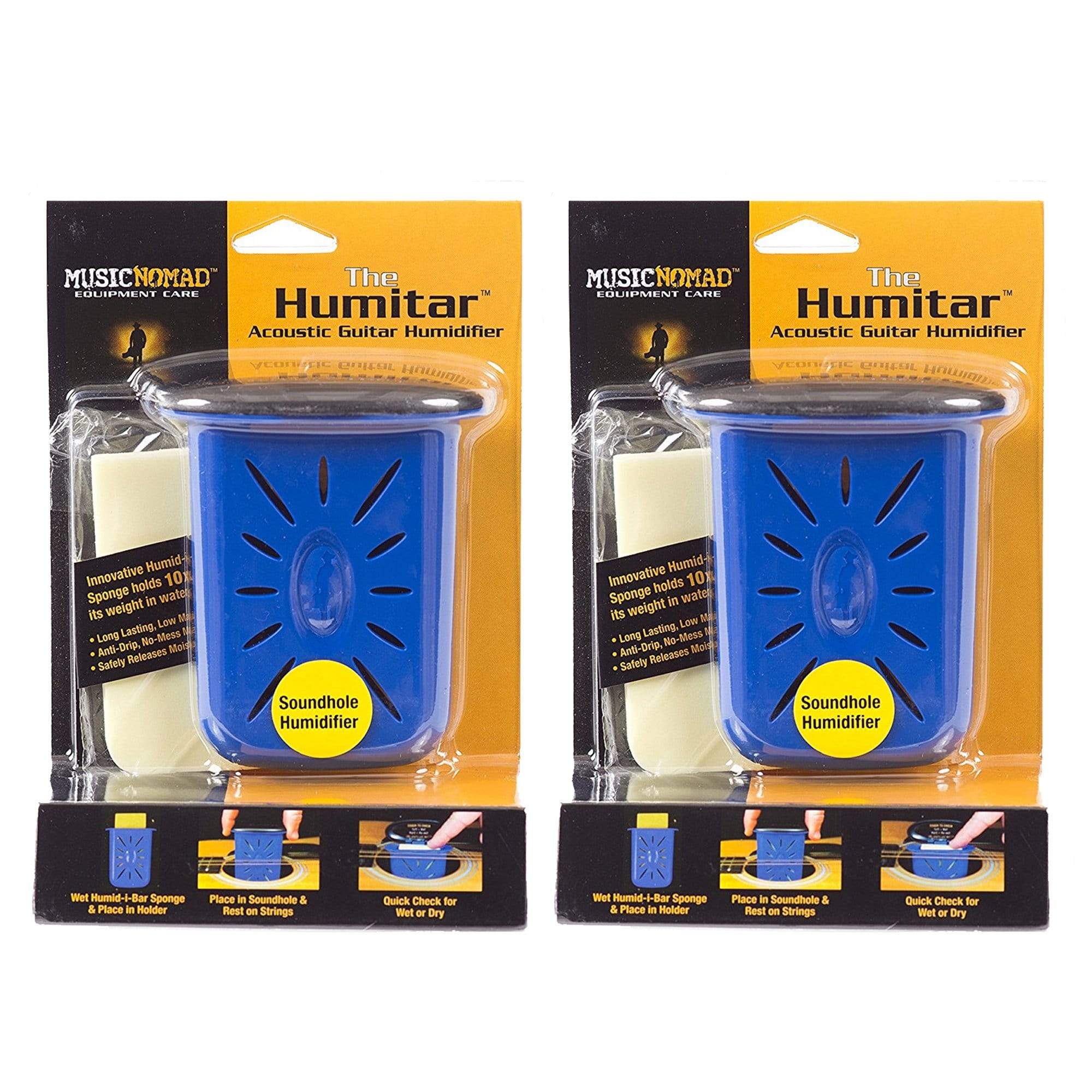Music Nomad The Humitar Acoustic Guitar Humidifier (2 Pack Bundle ...
