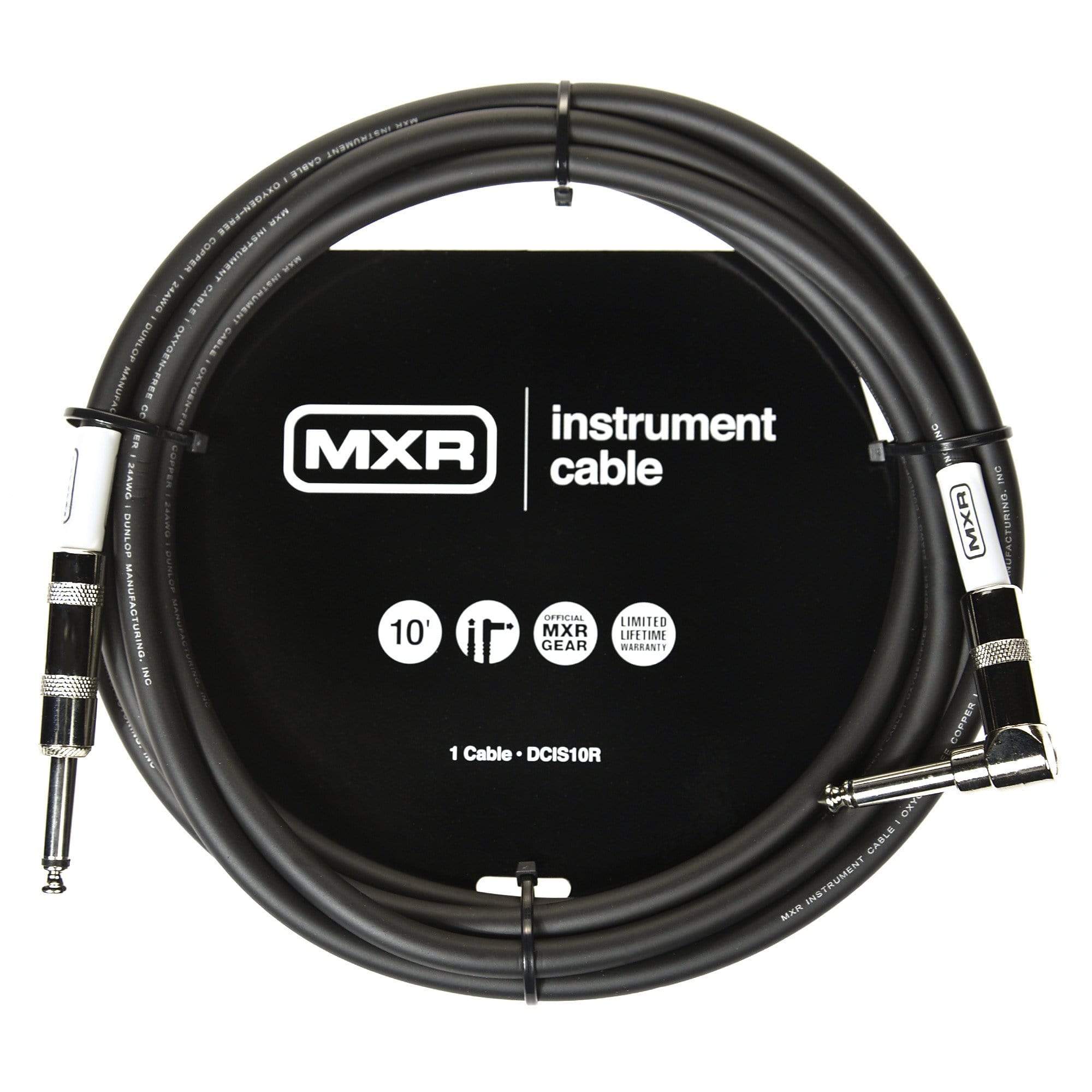 MXR DCIS10R 10' Instrument Cable Straight/Right Angle – Chicago Music ...