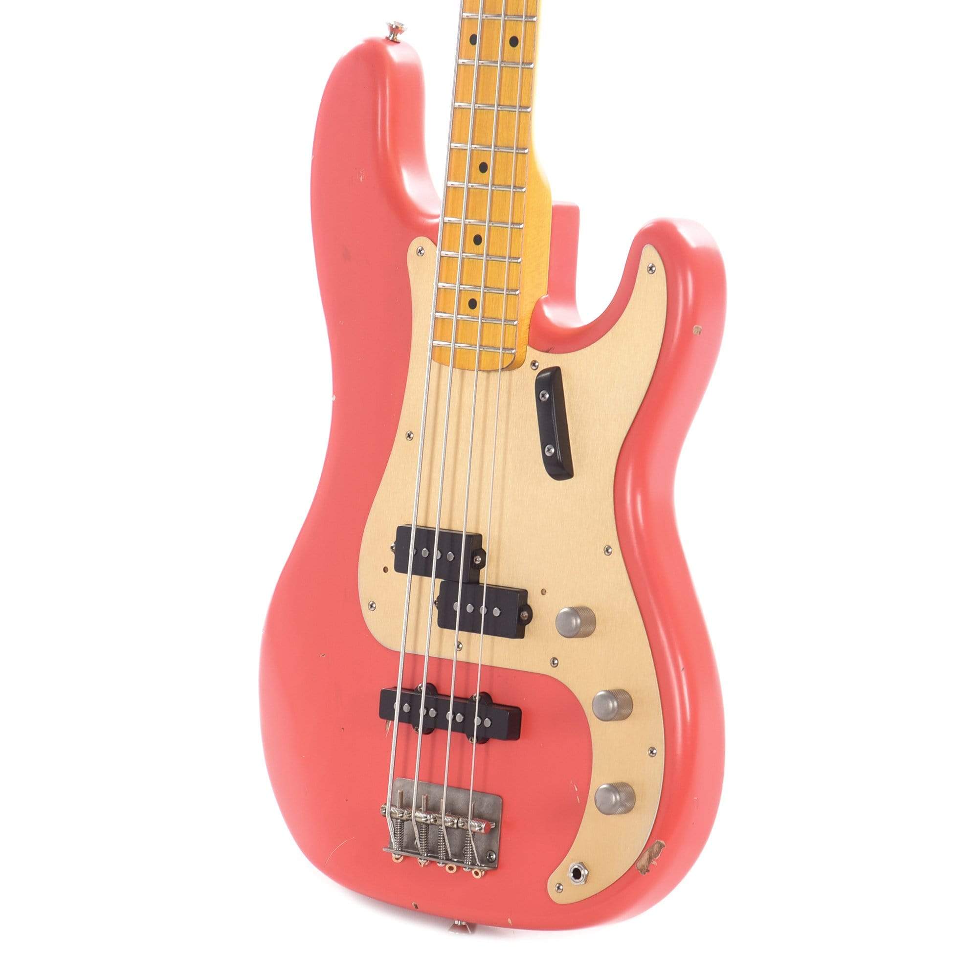 Nash PB-57 Fiesta Red Light Relic w/Gold Anodized Pickguard, Lollar Pi ...