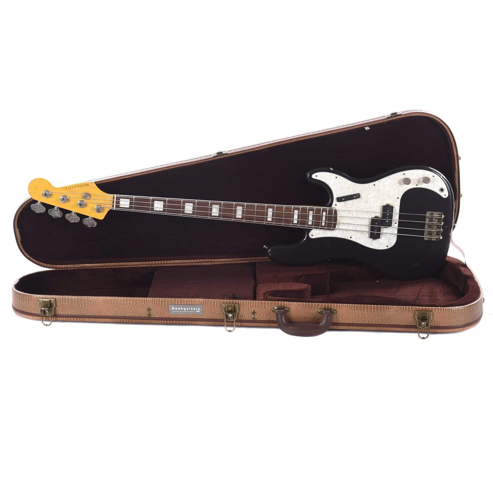 Nash PB-63 Black Light Relic Ash w/Bound Fretboard, Block Inlays, 3-Pl ...
