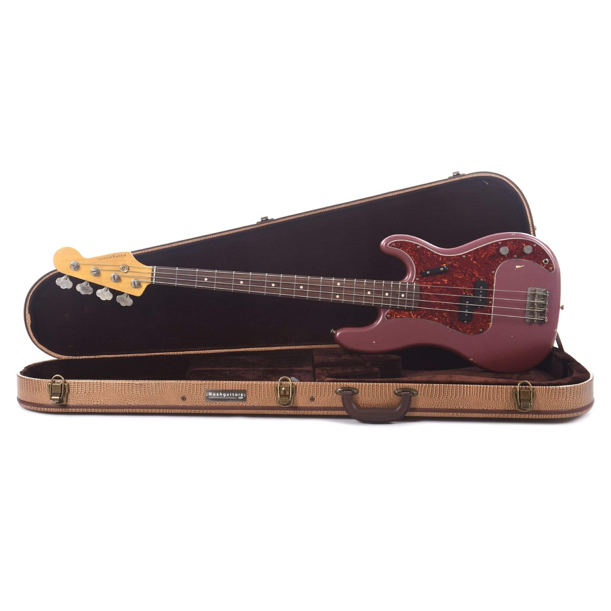 Nash PB-63 Burgundy Mist Light Relic w/4-Ply Tortoise Pickguard & Loll ...
