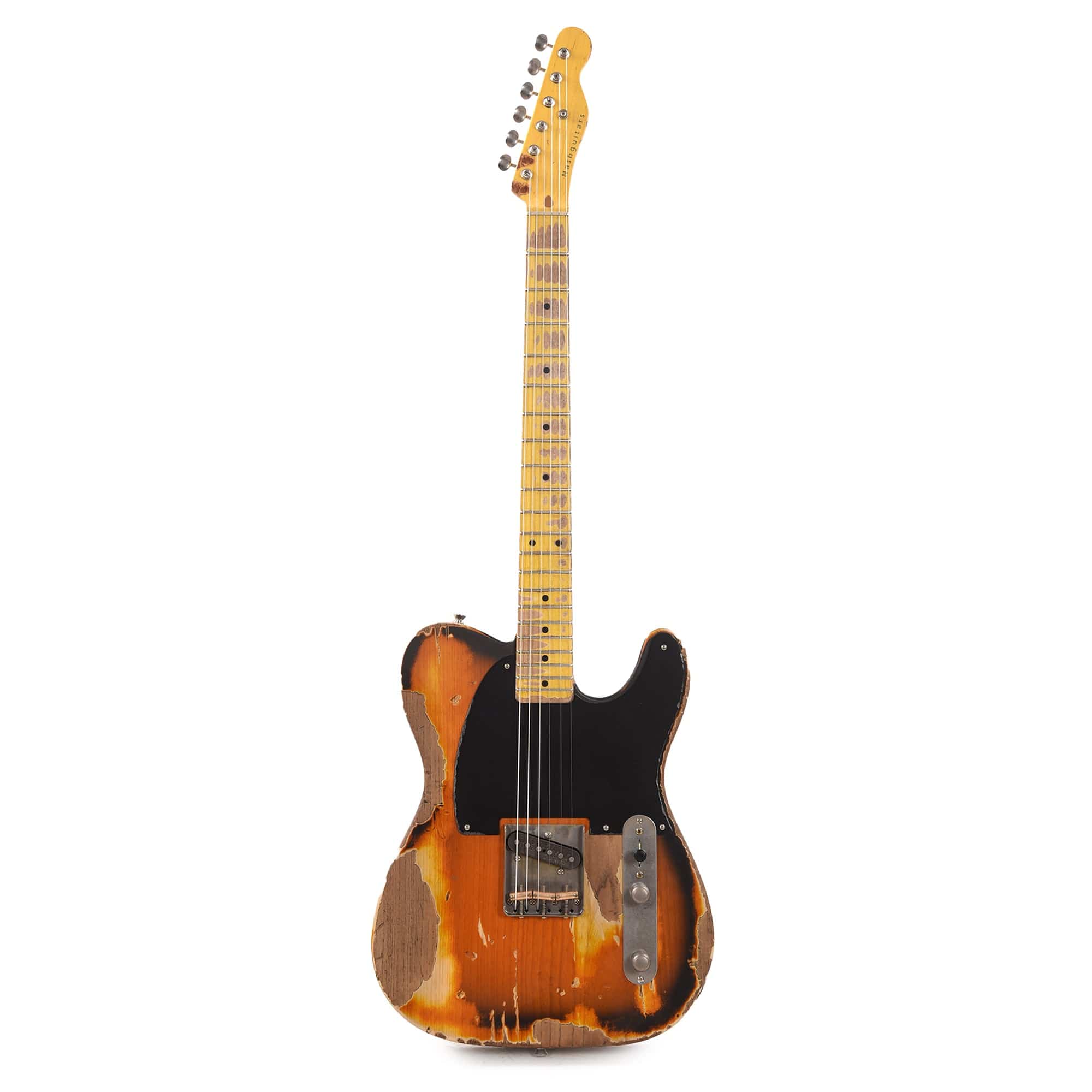 Nash E-52 2-Tone Sunburst Extra Heavy Relic Contoured Body w/1-Ply Bla ...