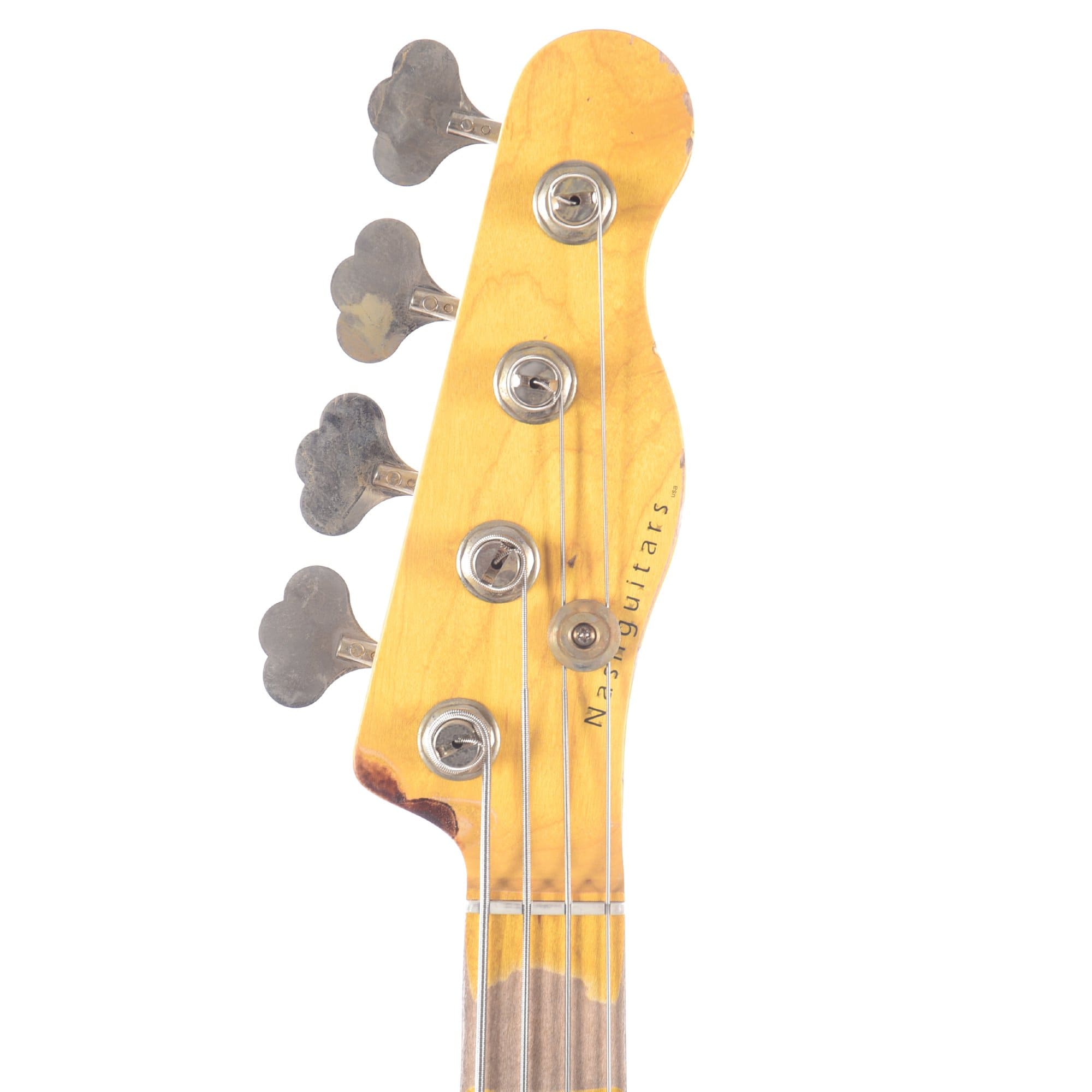 Nash PB-52 Butterscotch Blonde Heavy Relic w/1-Ply Black Pickguard & L ...
